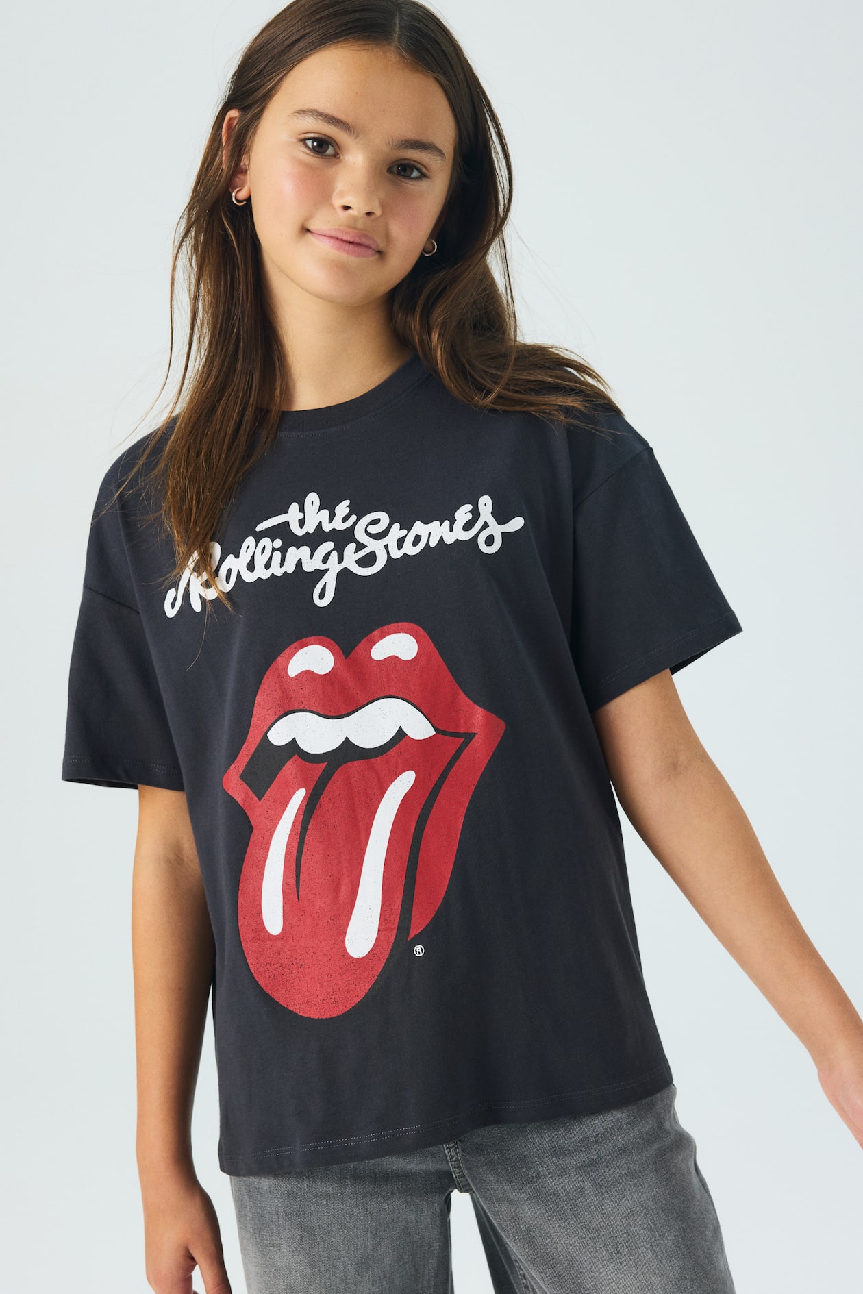 Printed cotton T-shirt - Black/The Rolling Stones - Kids | H&M GB