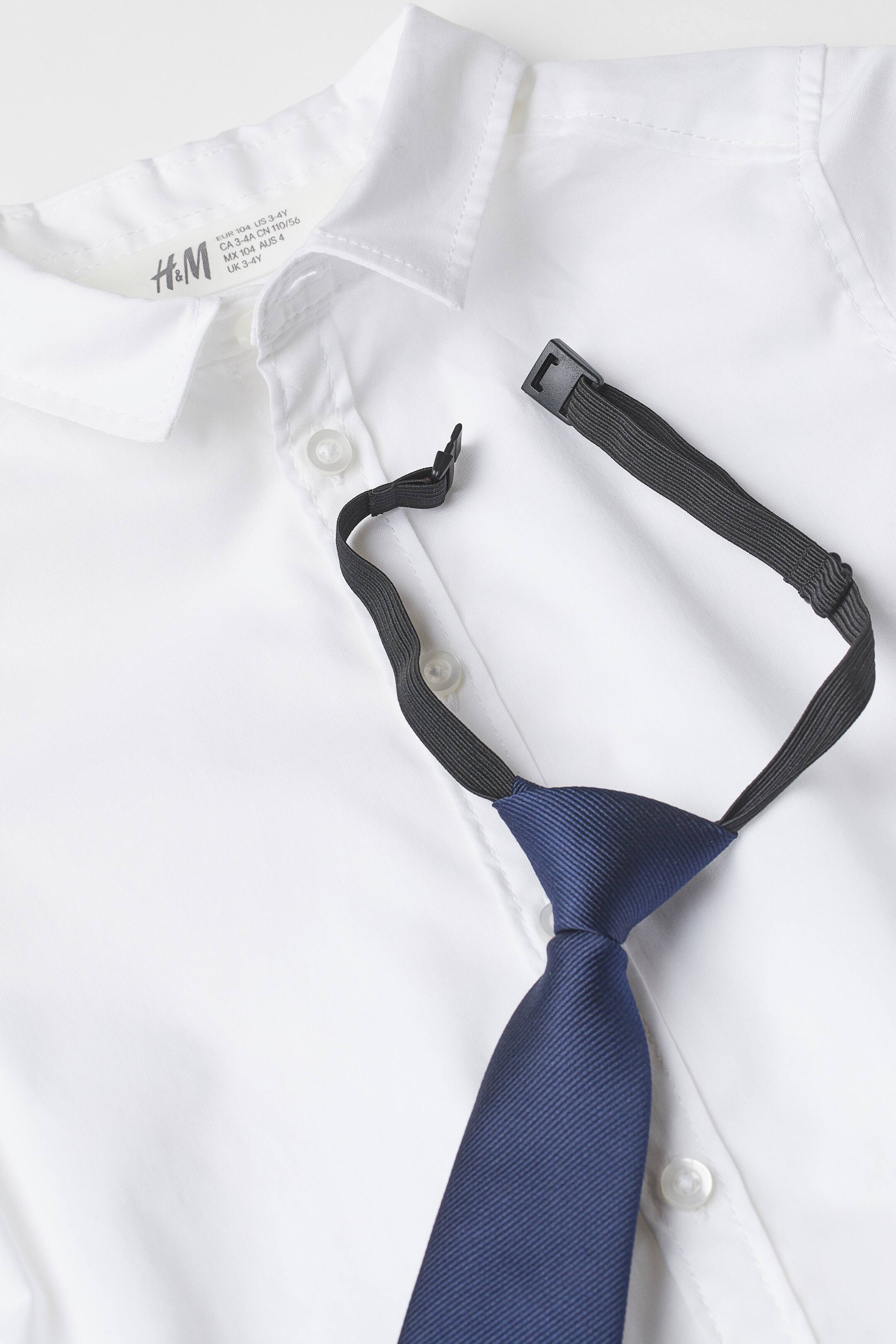 Overhemd met vlinder-/stropdas - Wit/stropdas - KINDEREN | H&M NL
