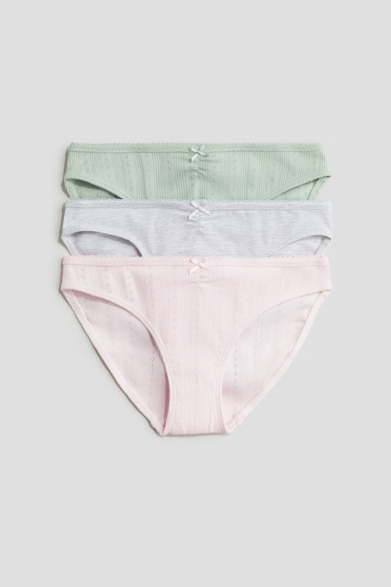 Green/Pink/Grey 3-pack Cotton Briefs for kids | H&M AU