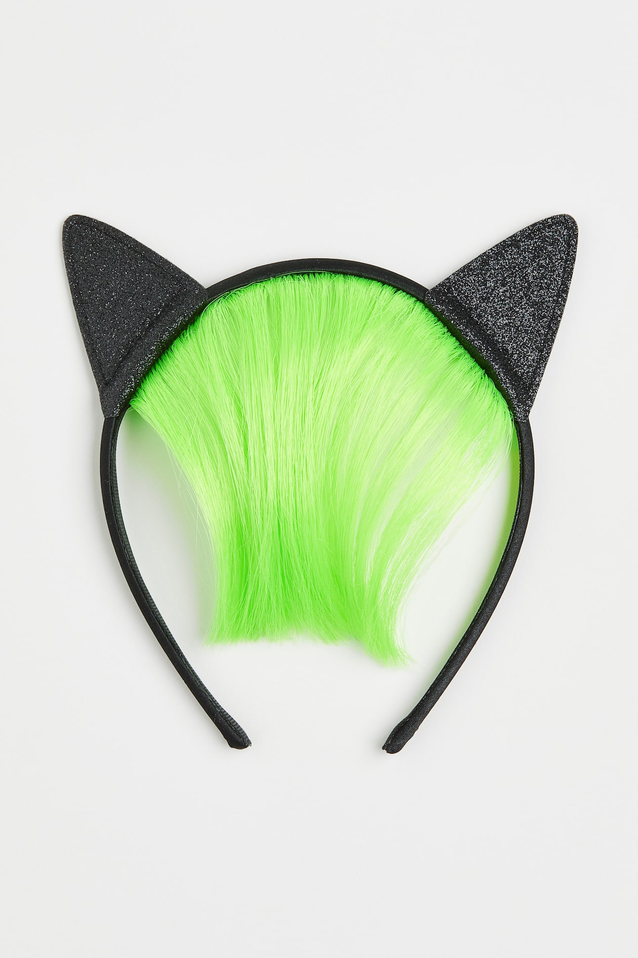 Black/Neon green Alice band with a fringe and ears for kids | H&M GB