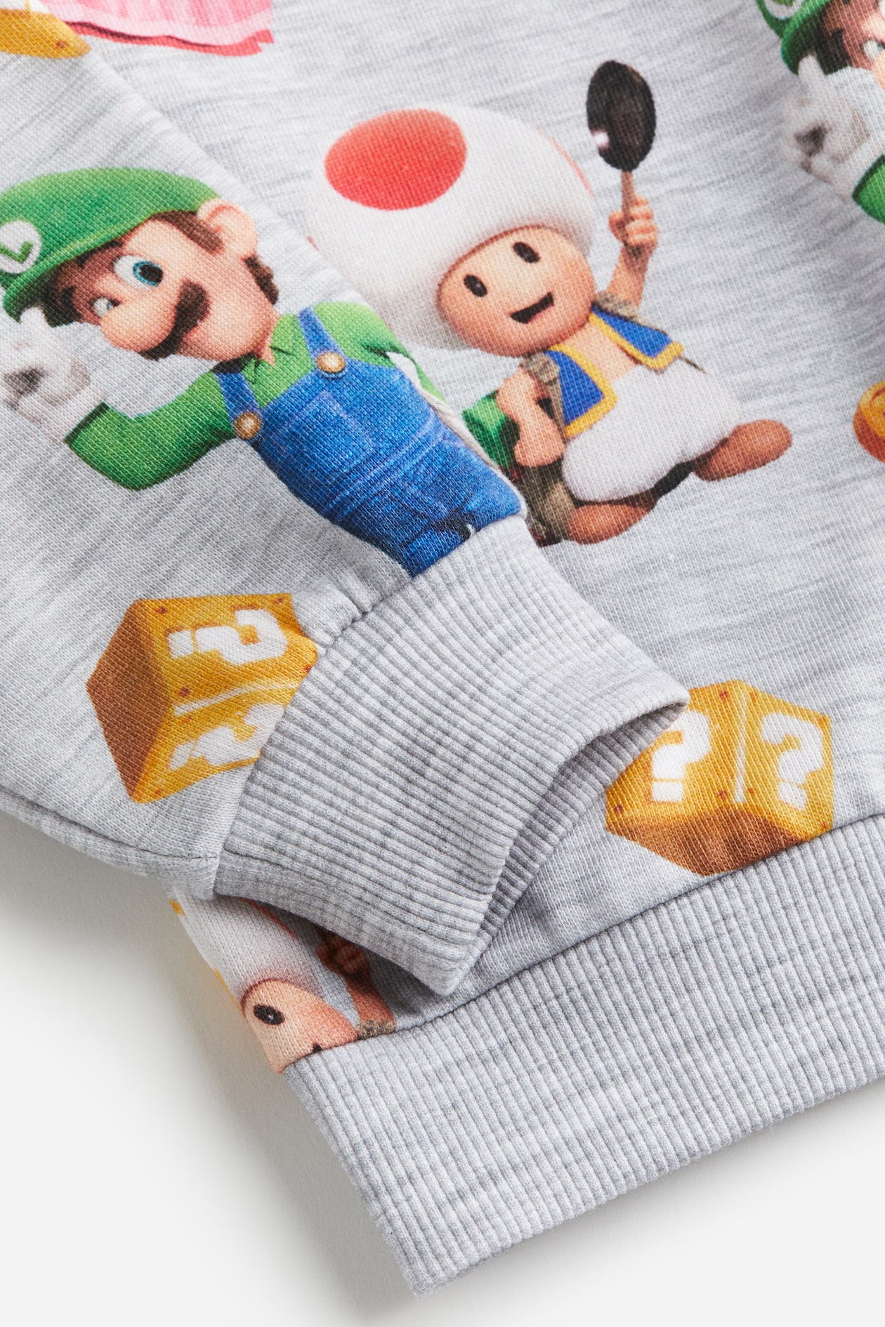 Gray/Super Mario Bros. Movie Oversized Printed Sweatshirt for kids | H&M US