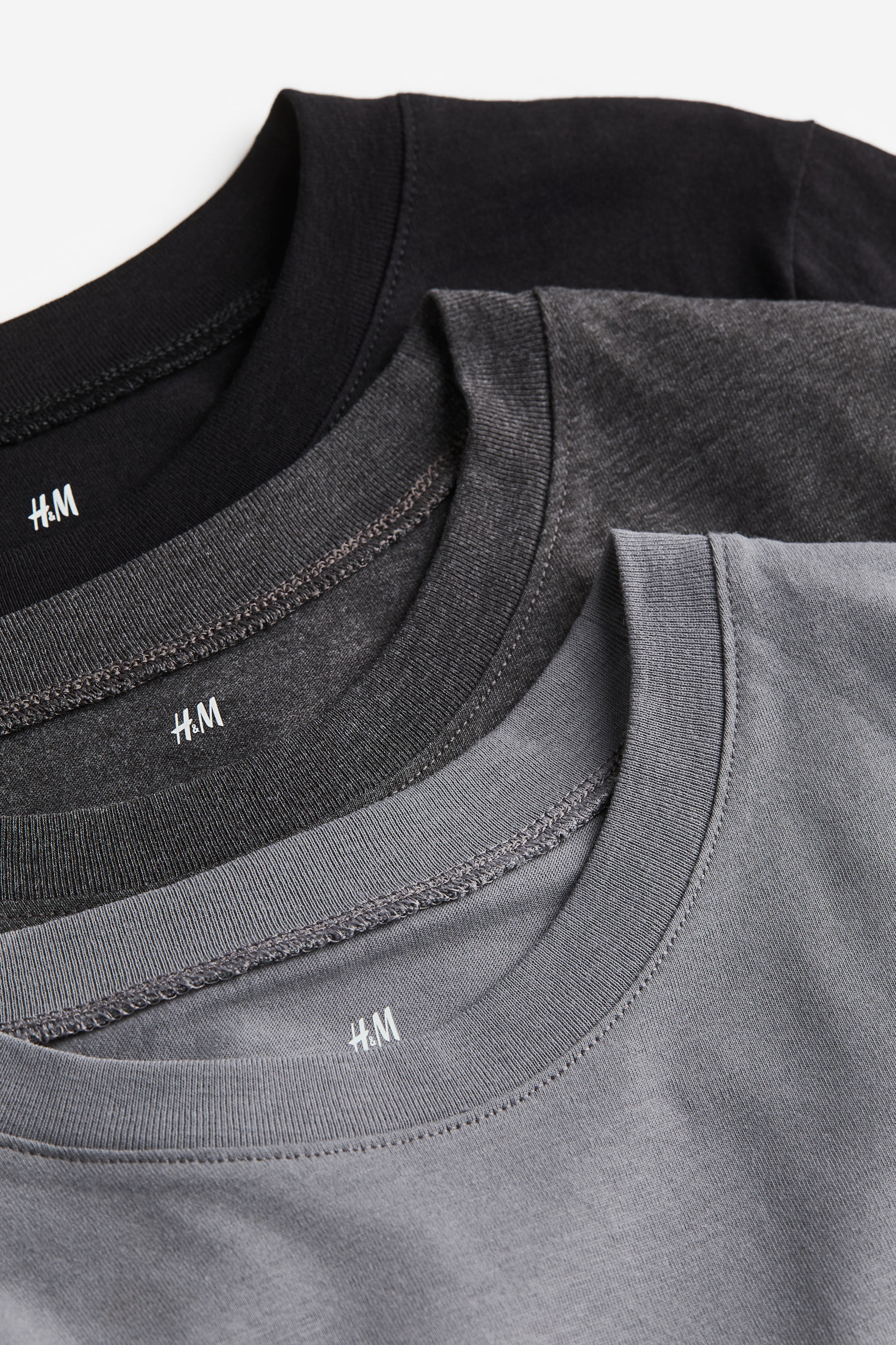 3-pack T-shirts - Gray/dark gray/black - Kids | H&M CA