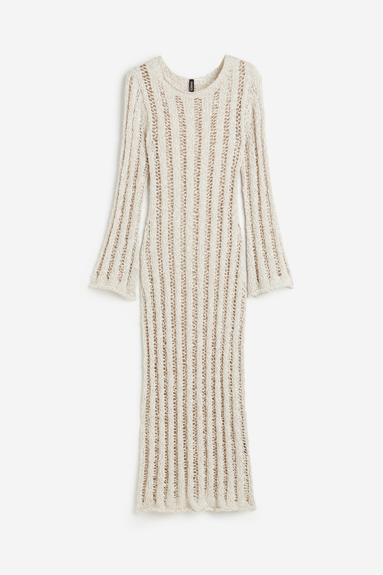 Women's Light greige Ladder-stitch-look knitted dress | H&M IN