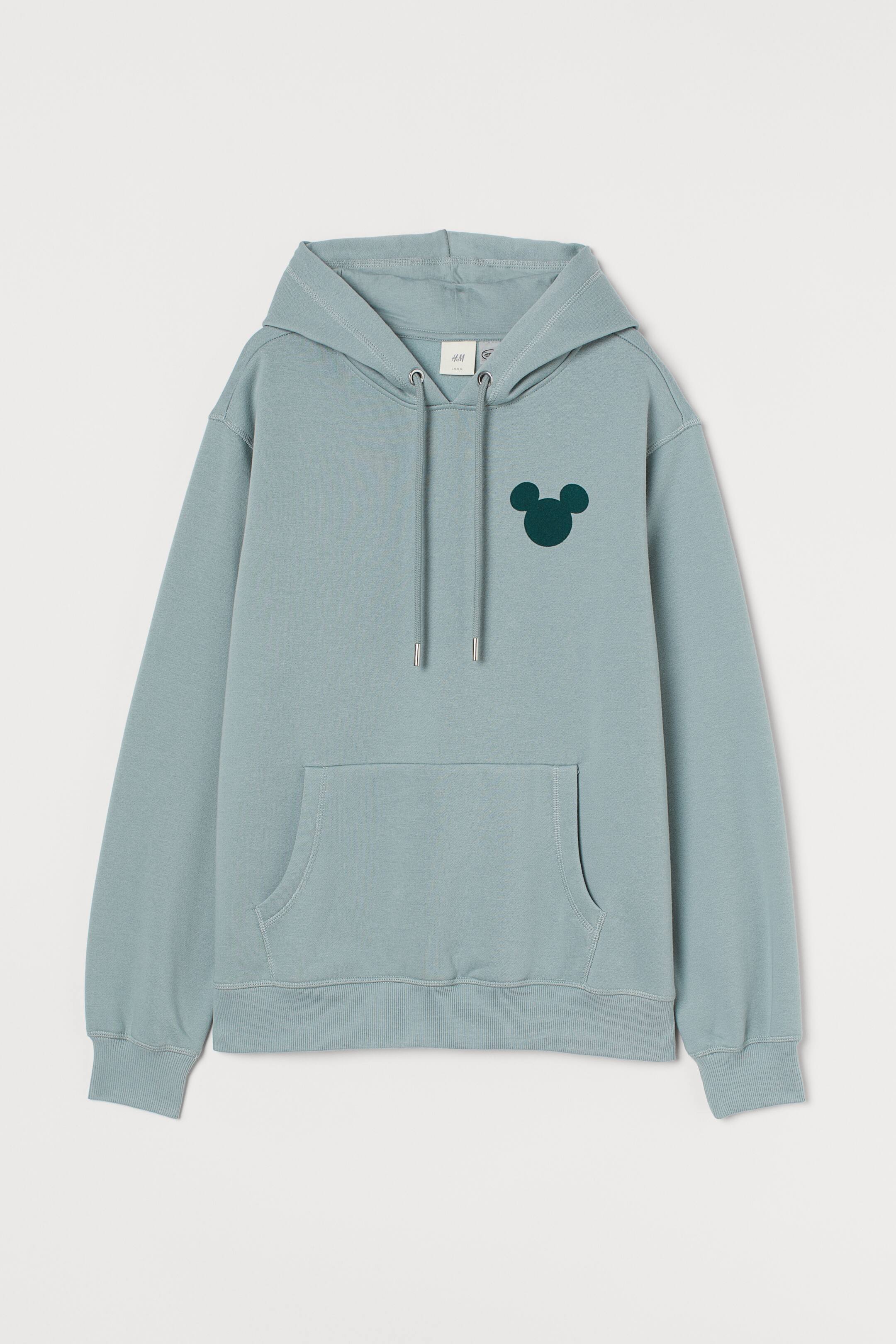Graphic Hoodie - Sage green/Mickey Mouse - Ladies | H&M CA