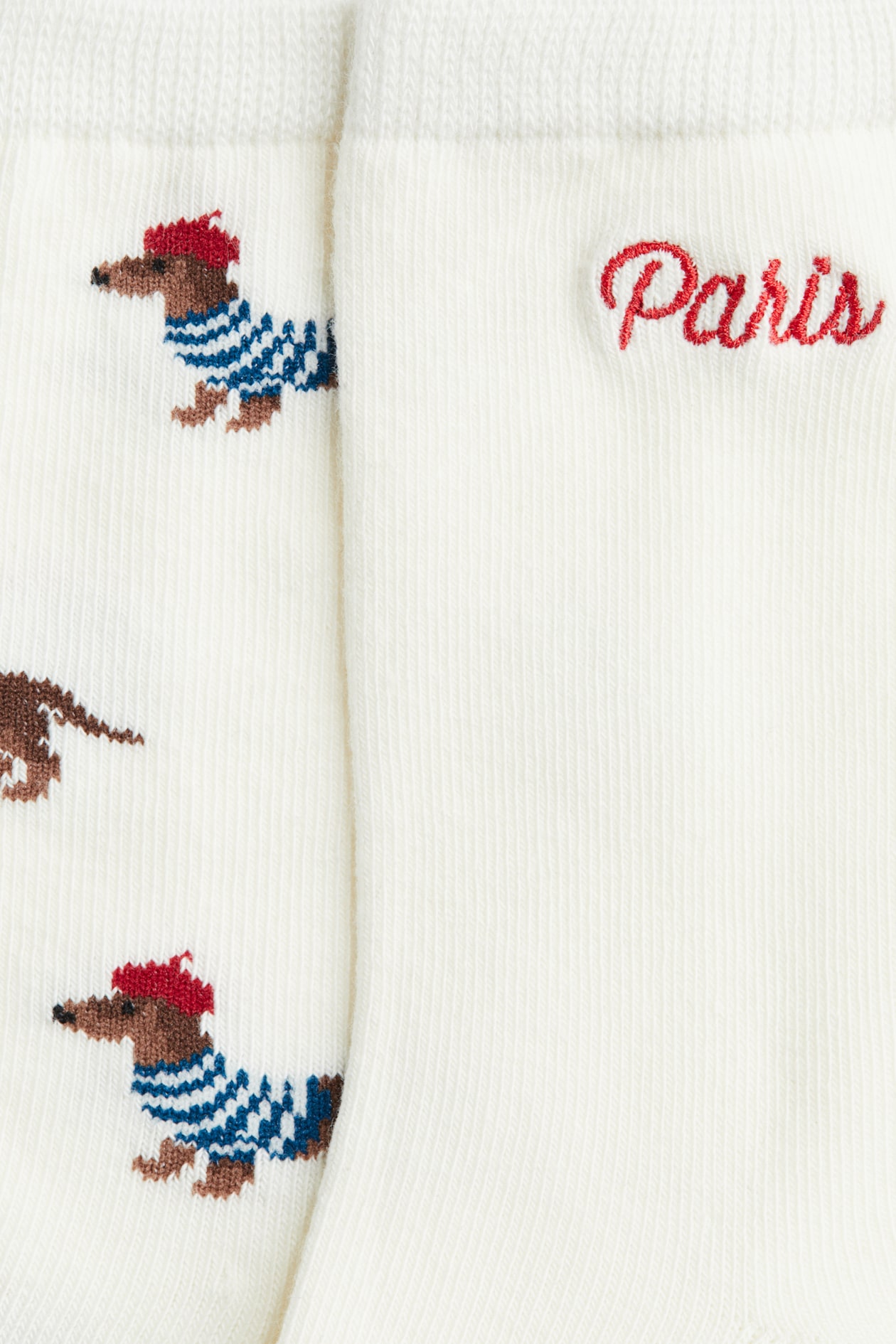 Women's White/Paris 2-Pack Socks | H&M US