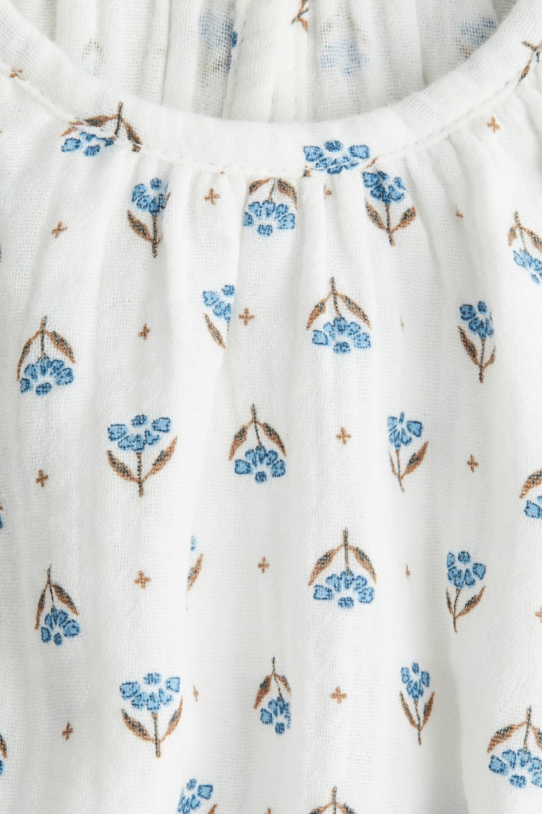 Cotton Muslin Top - White/floral - Kids | H&M US