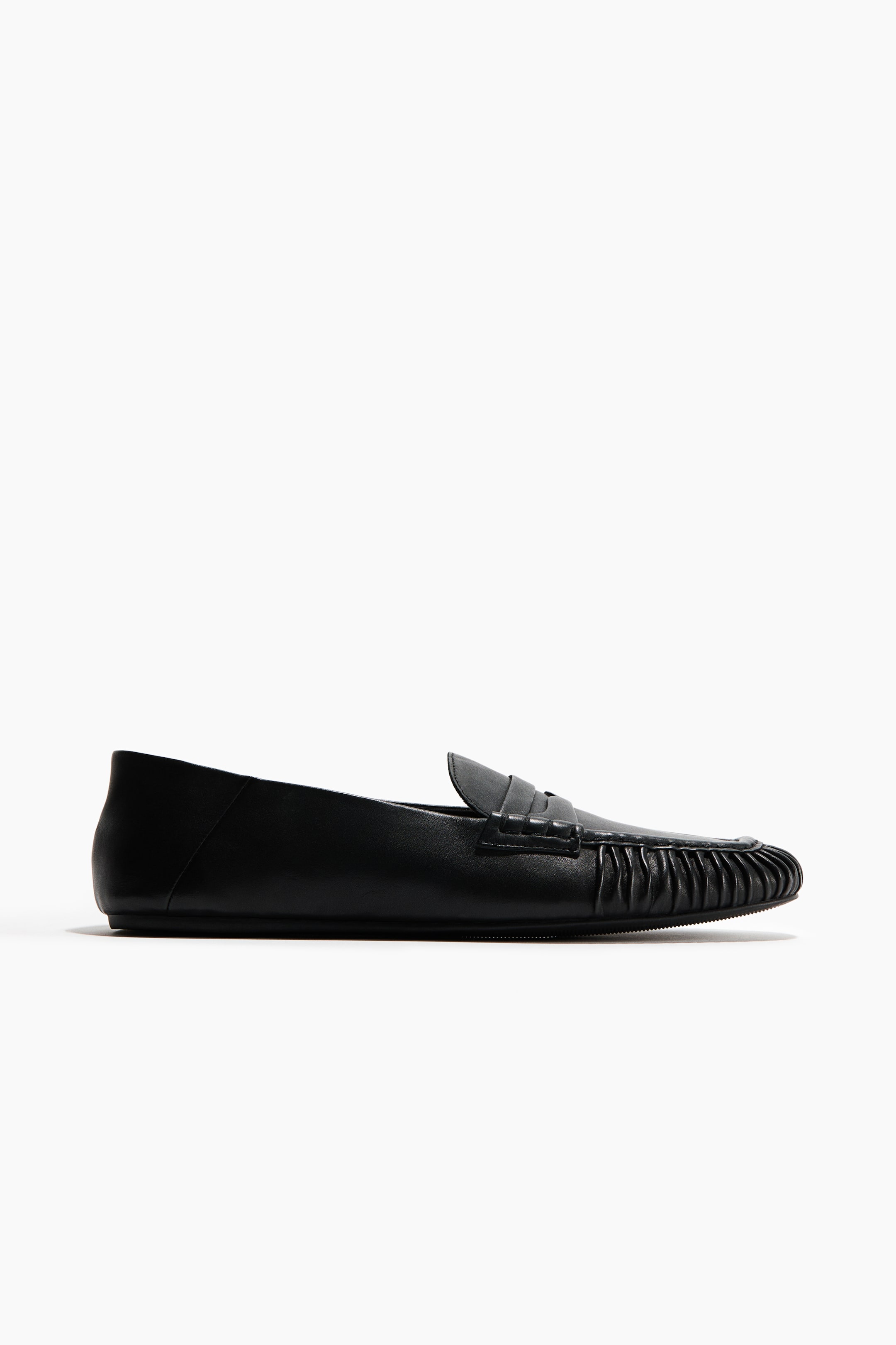 Women's Black Leather Loafers | H&M CA