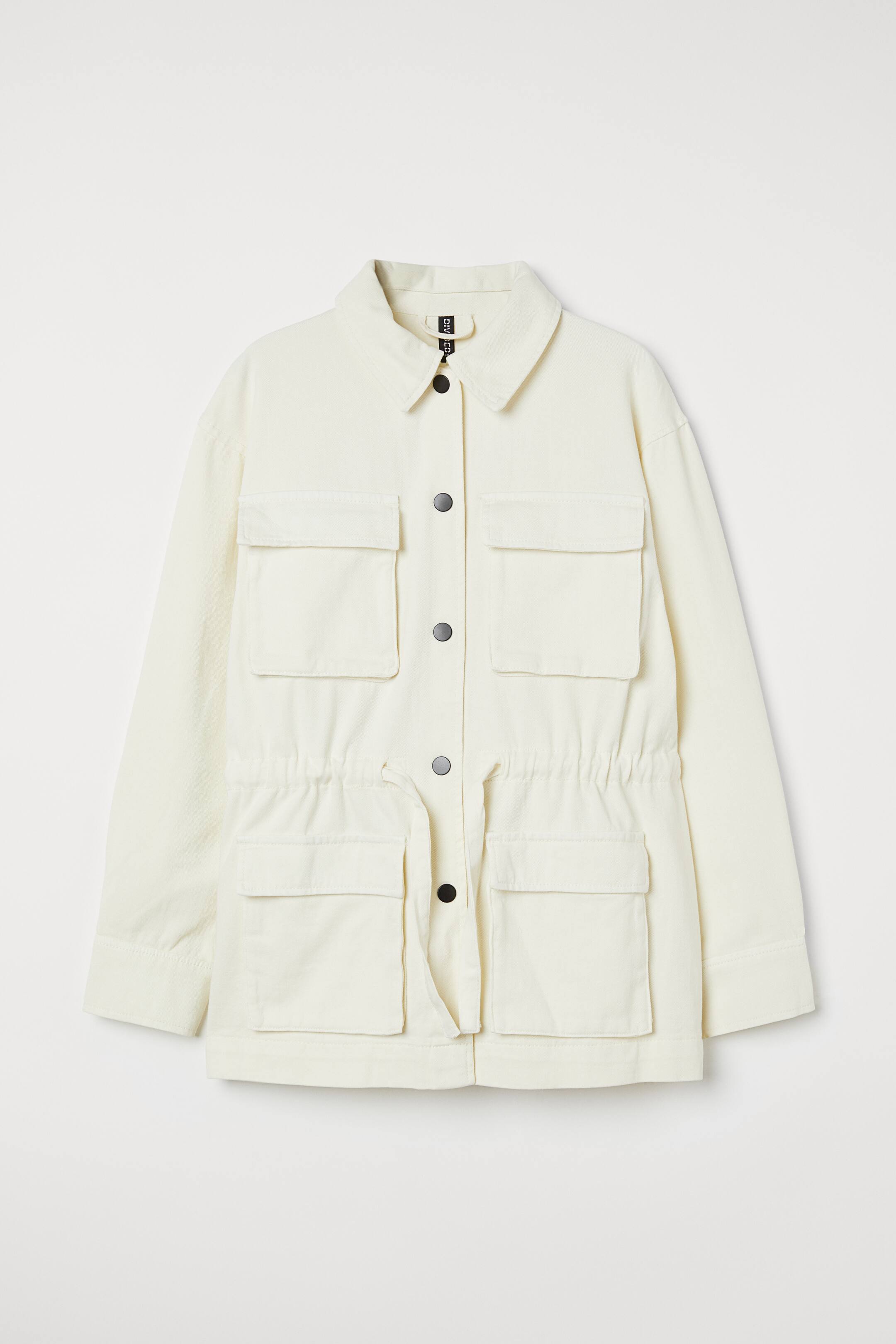 Cotton Twill Utility Jacket - Cream - Ladies | H&M CA