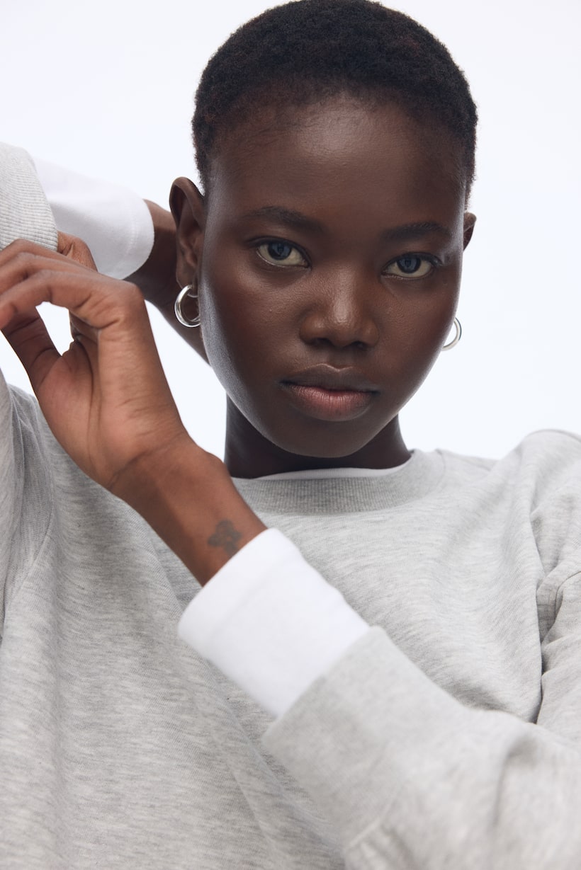 Women's Gray melange Sweatshirt | H&M CA