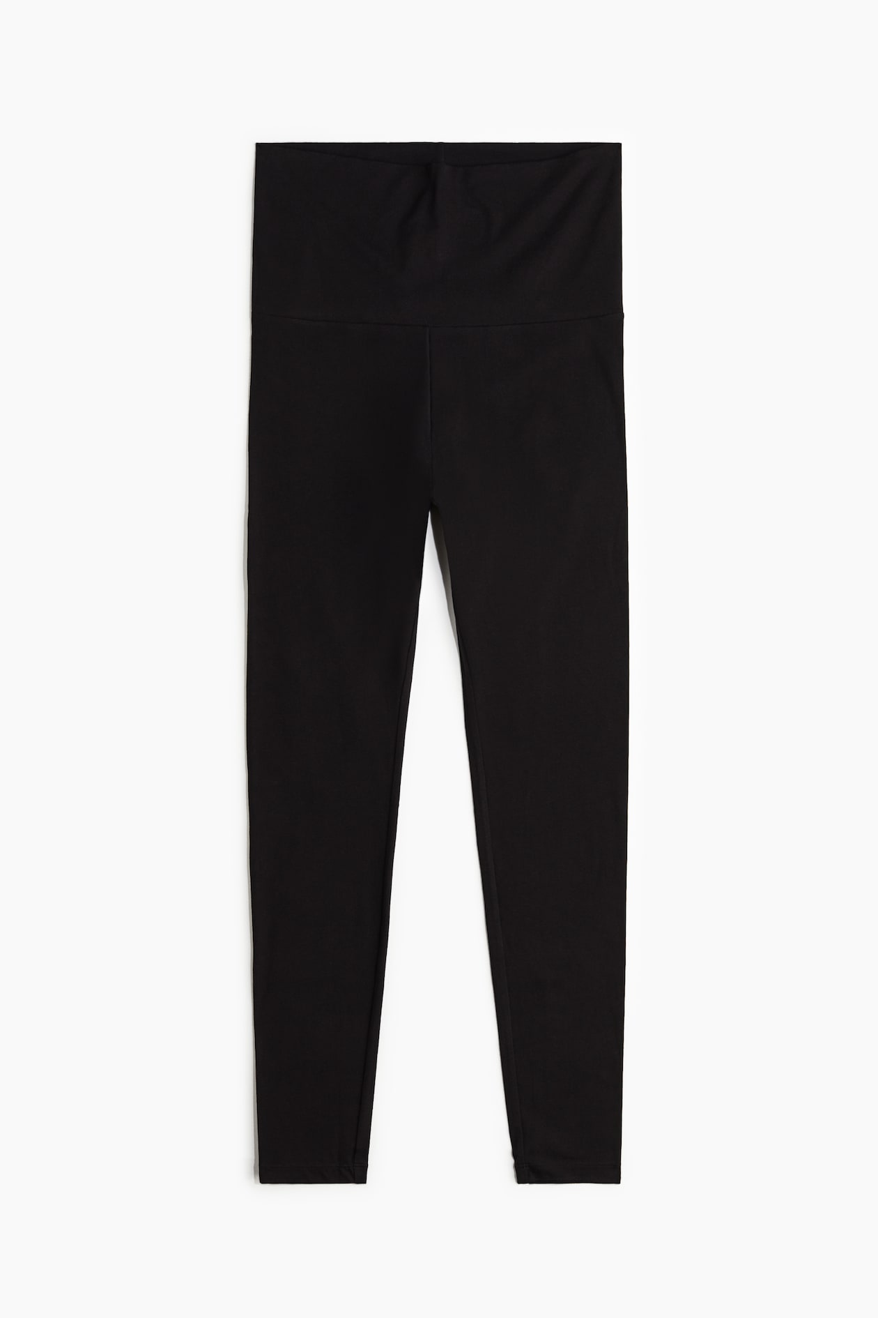 Women's Black Folded-Waistband Leggings | H&M US