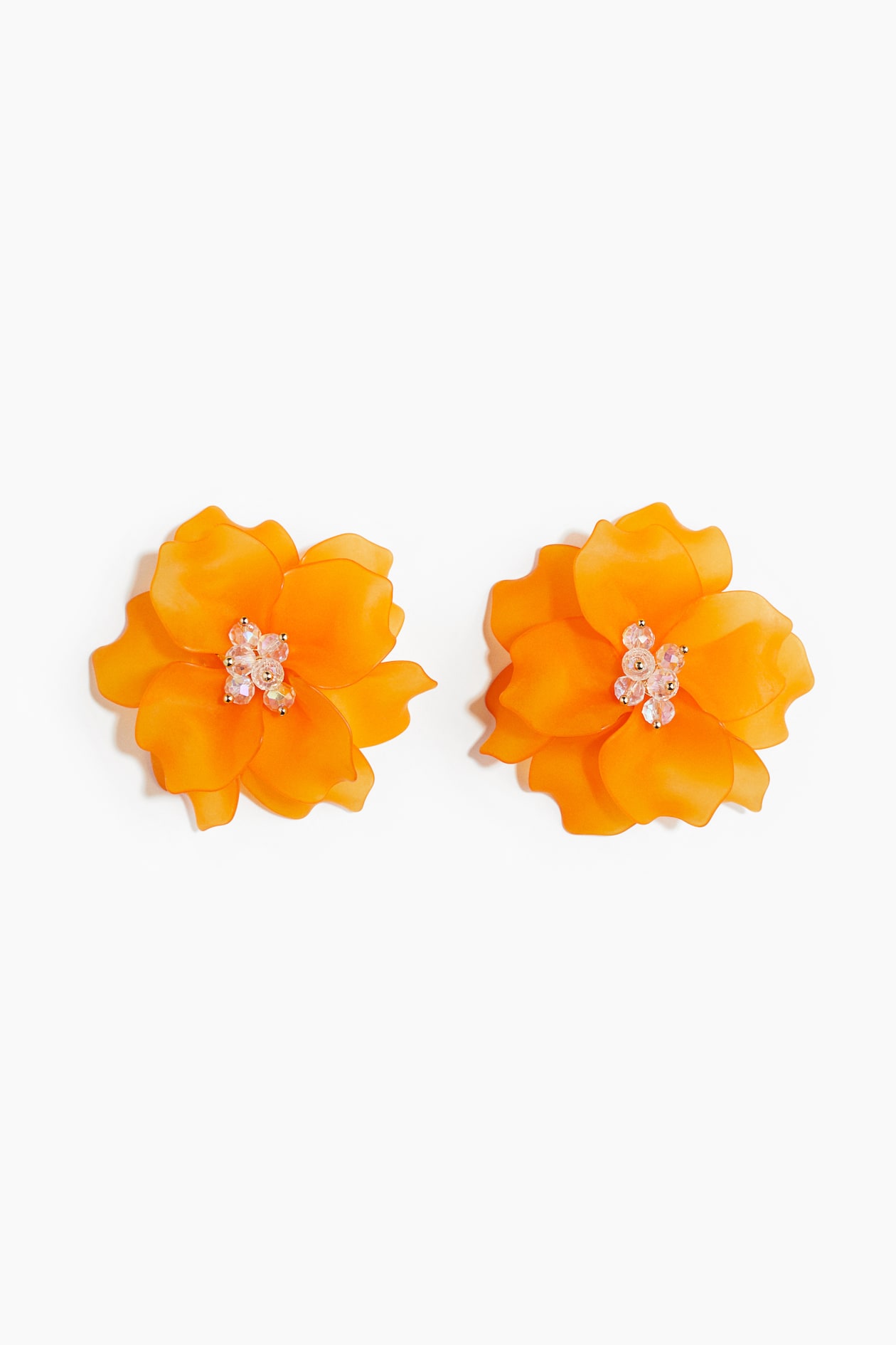 Cercei în formă de floare cu șurub - Portocaliu - FEMEI | H&M RO