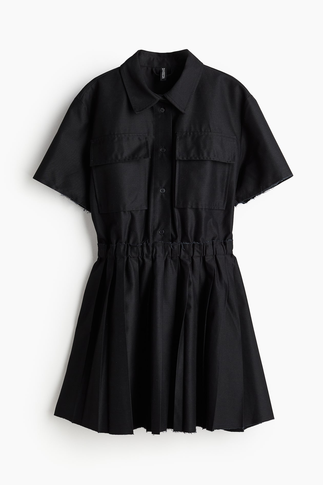 Women's Black Utility Dress with Pleated Skirt | H&M CA