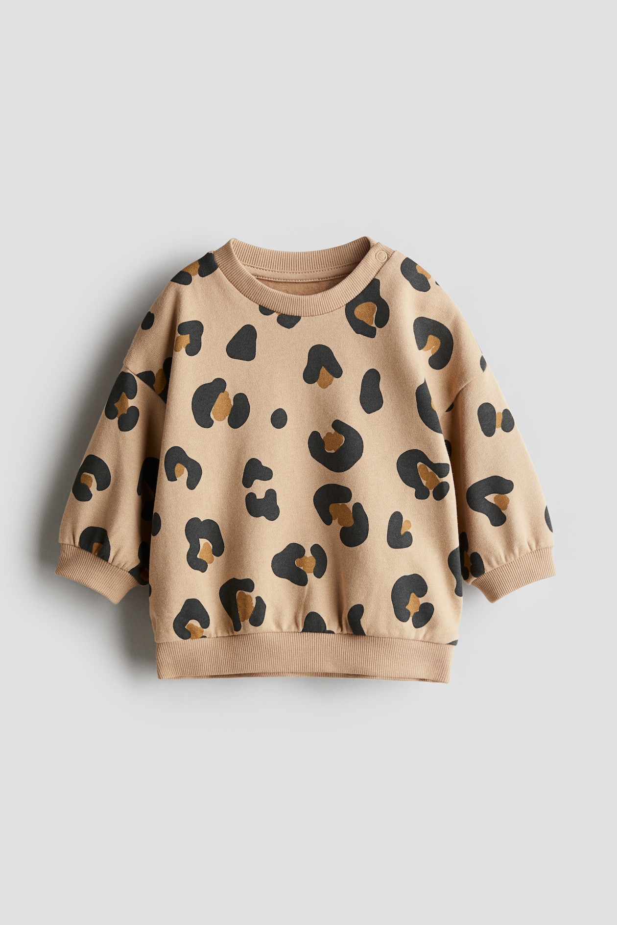 Beige/Leopard print Print Sweater for kids | H&M AU