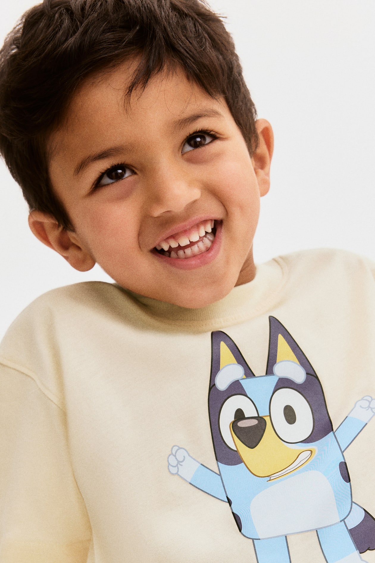 Light yellow/Bluey Oversized Printed T-Shirt | H&M CA