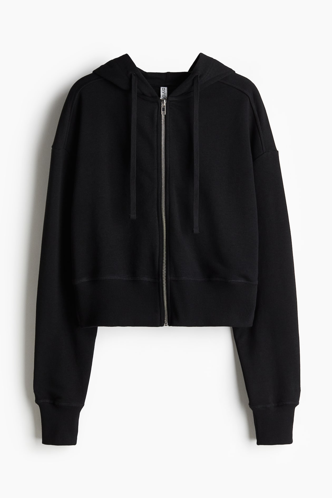 Women's Black Short zip-through hoodie | H&M IN
