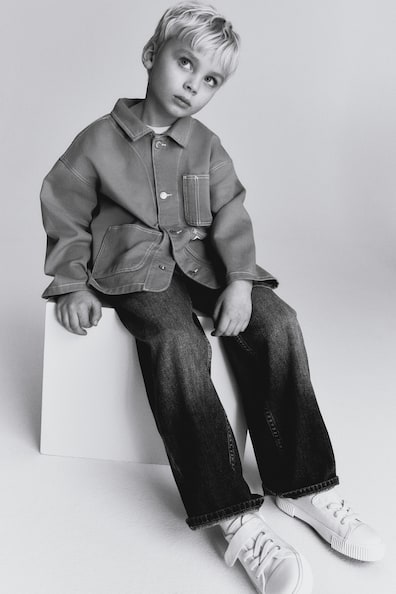 Cotton Twill Shacket - Khaki green - Kids | H&M US