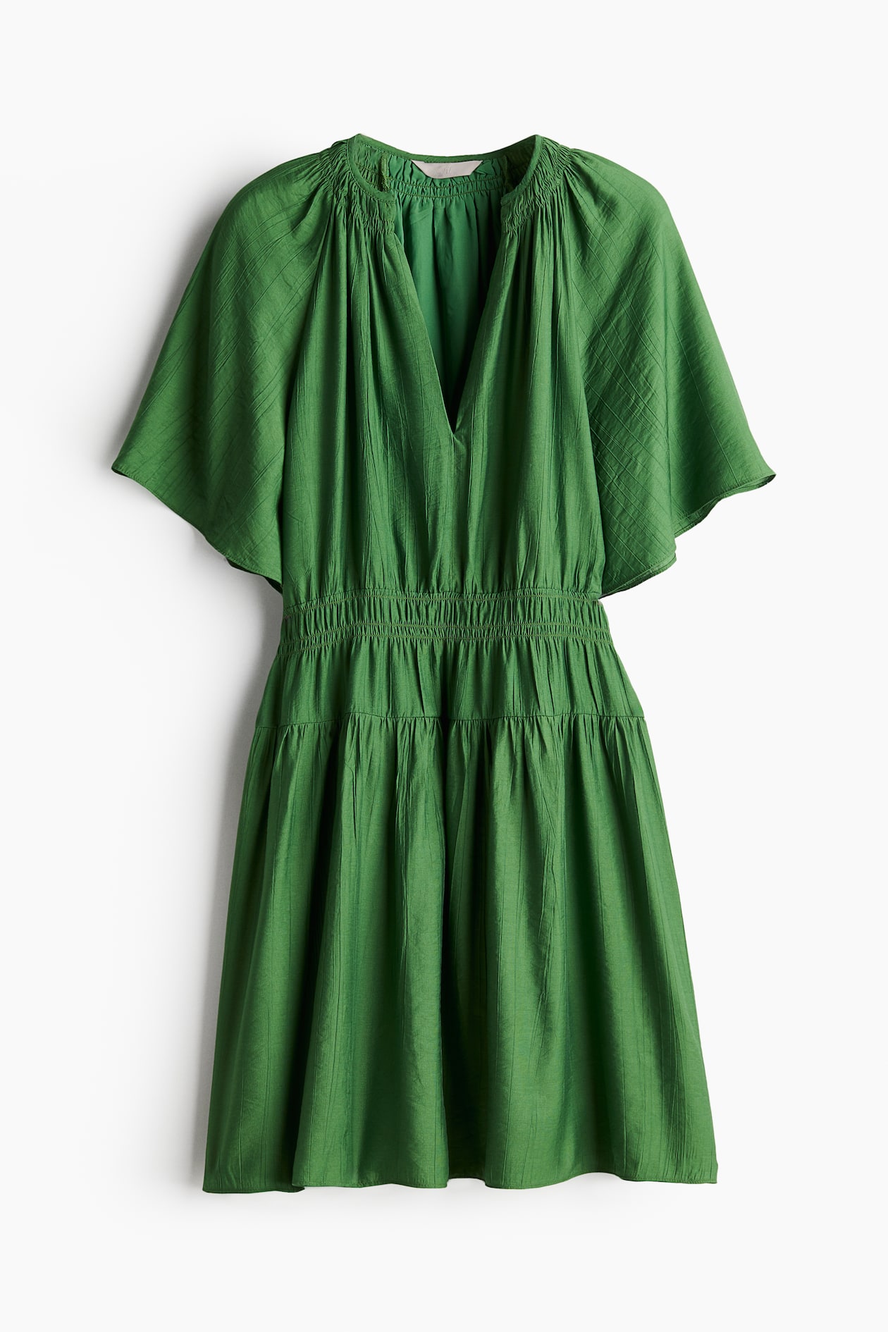 Women's Green Smock-detail dress | H&M GB