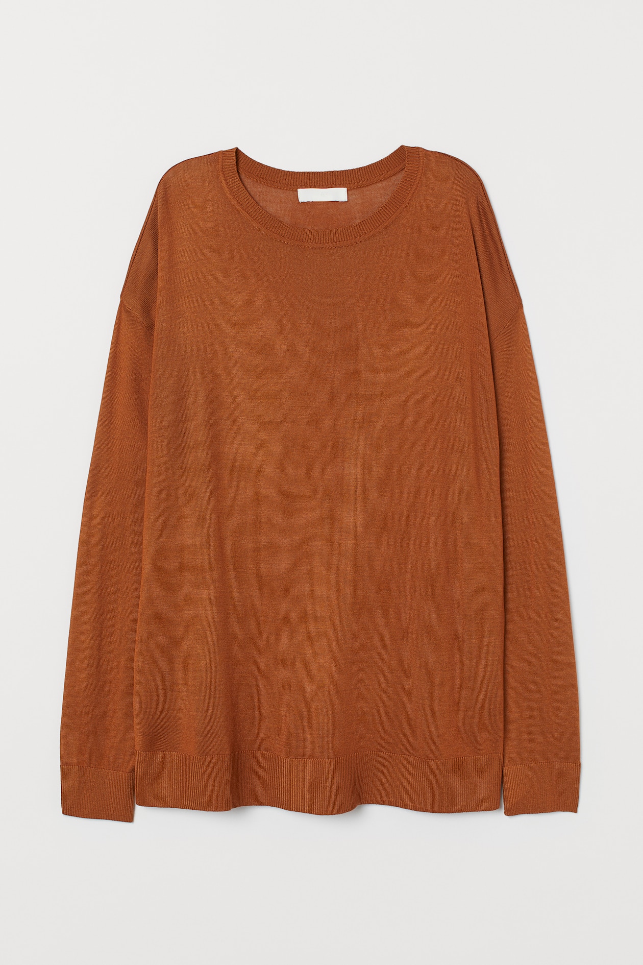 Fine-knit jumper - Rust brown - Ladies | H&M AU
