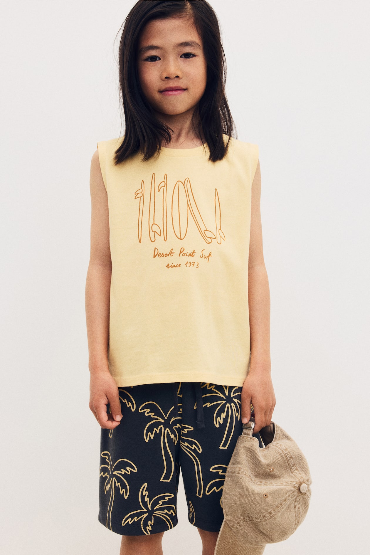Printed Tank Top - Yellow/Desert Point - Kids | H&M US