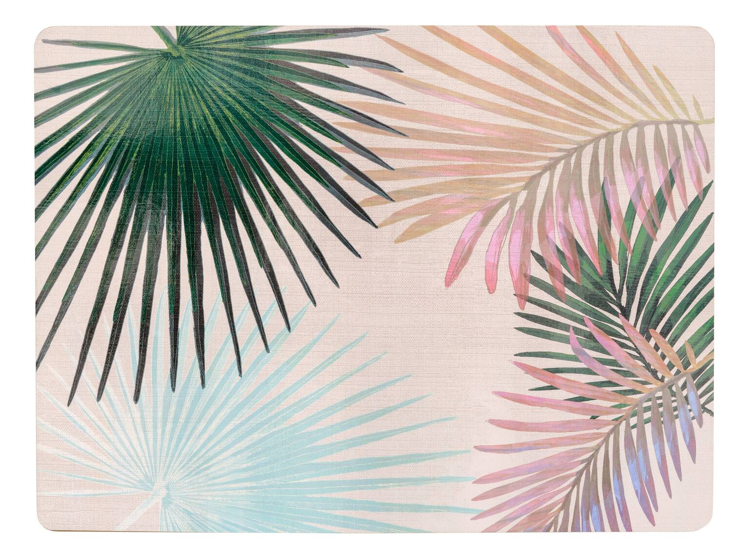 - Leaf-patterned table mat - Powder pink/Leaf patterned - Home All | H&M GB