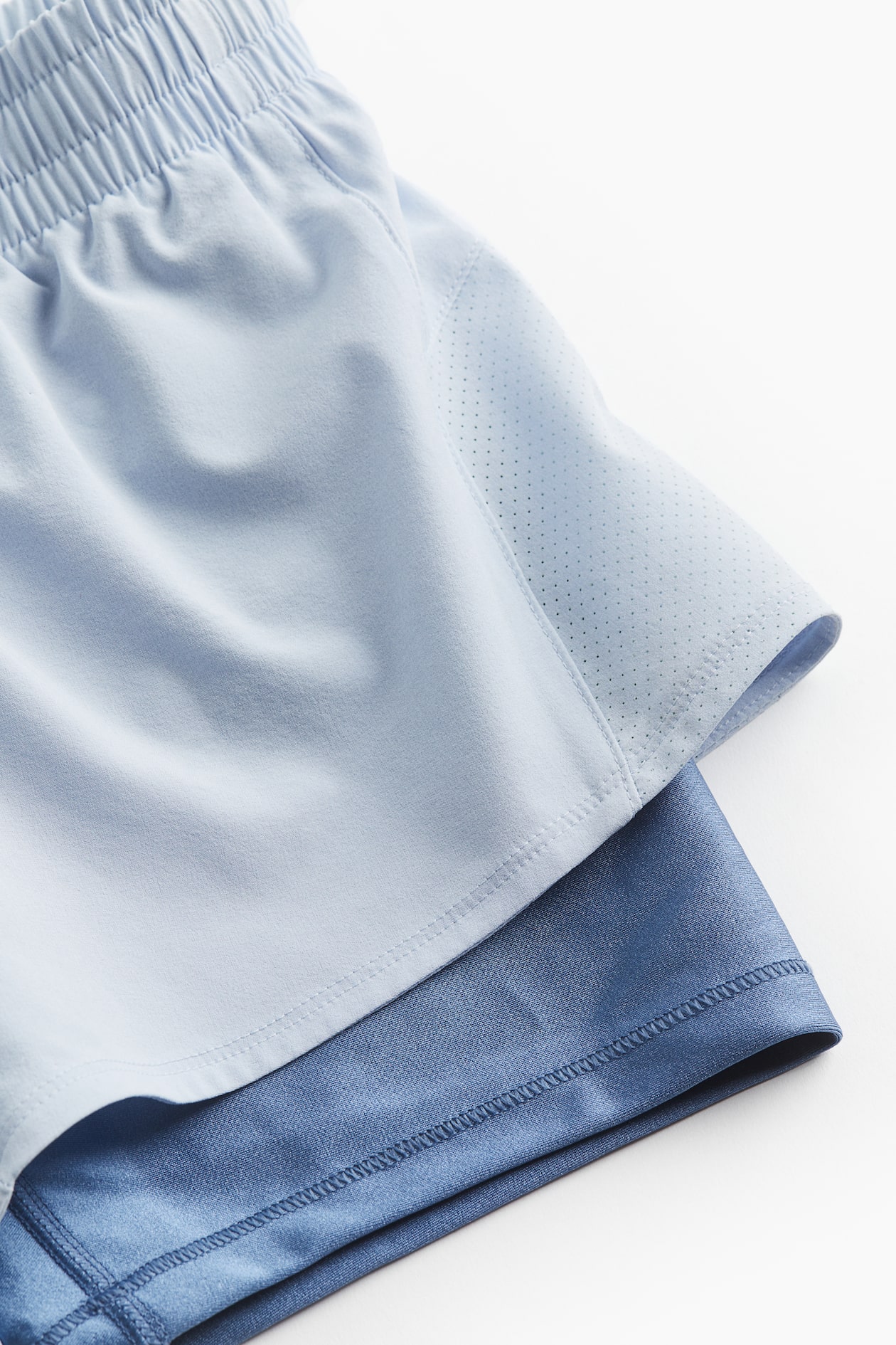 Light blue DryMove™ Double-layered Sports Shorts for kids | H&M US