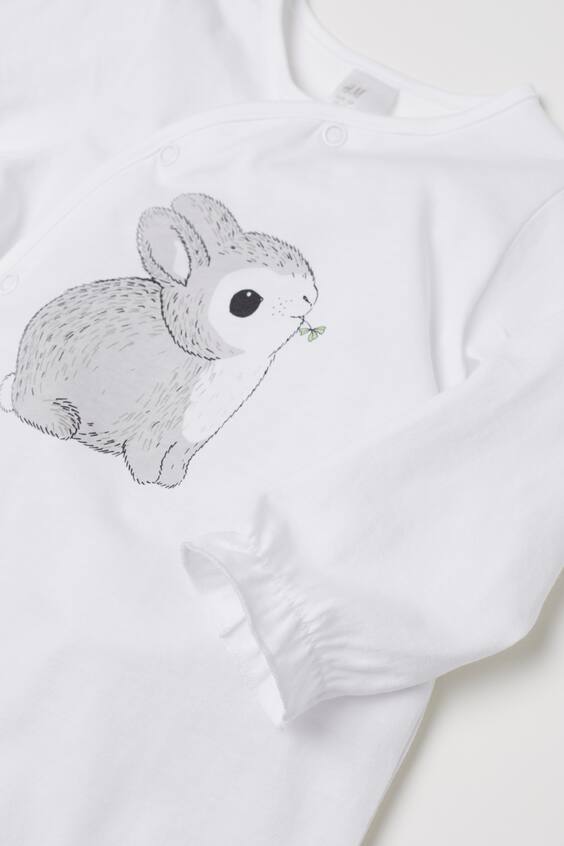 3-pack Pajama Jumpsuits - White/rabbit - Kids | H&M US