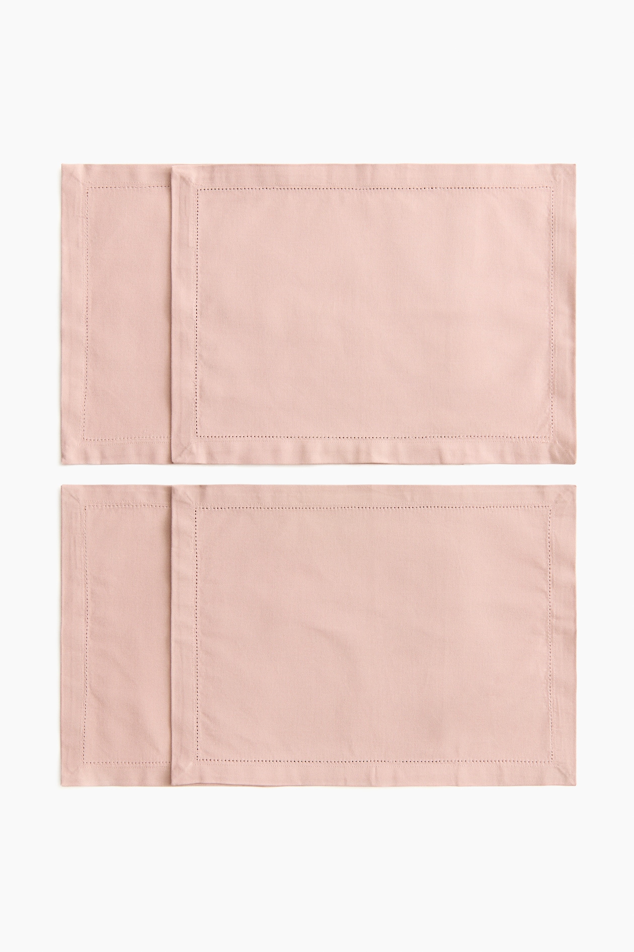 Light pink 4-pack cotton place mats at H&M Home | H&M US