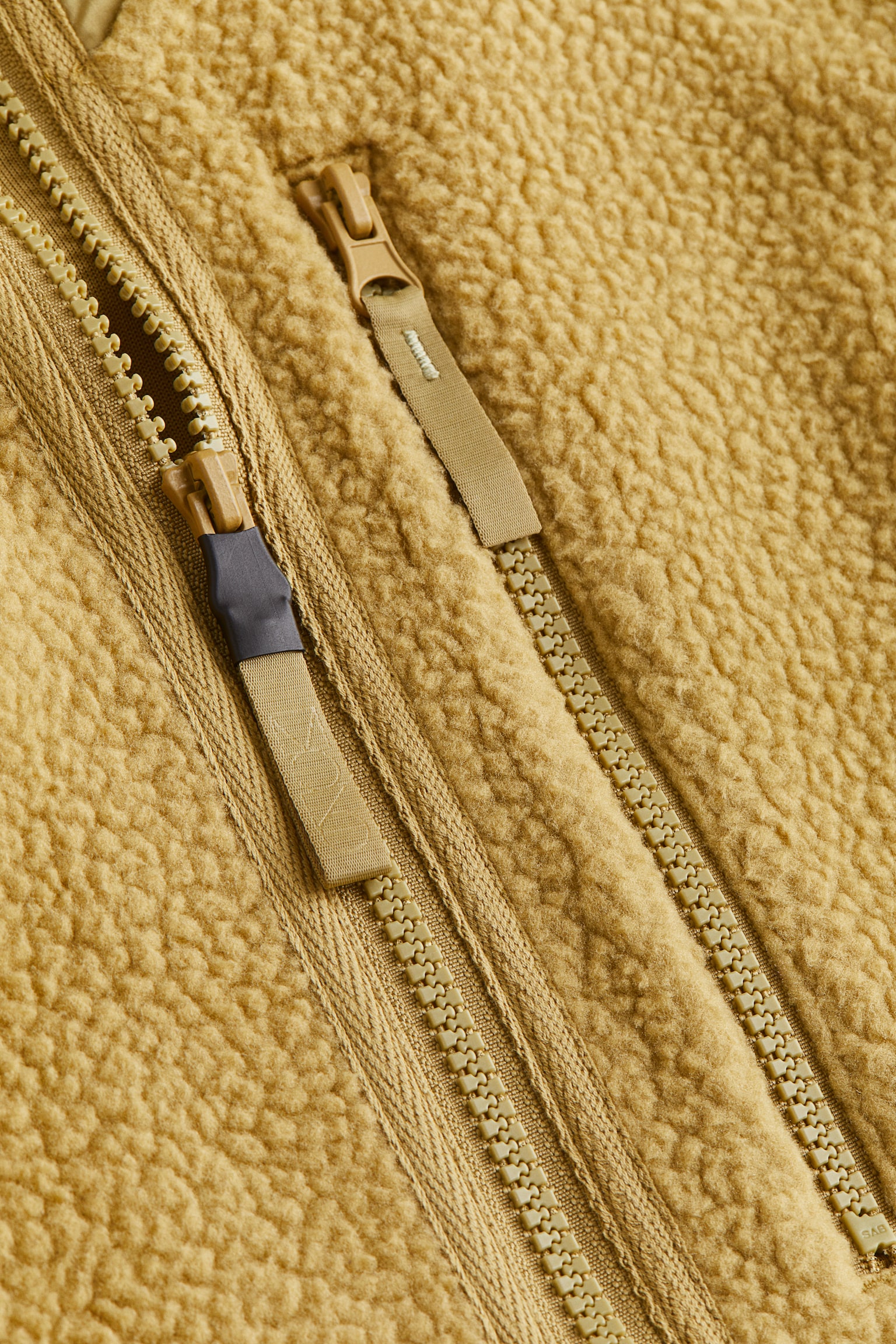 Teddy Fleece Sports Jacket - Mustard yellow - Ladies | H&M US