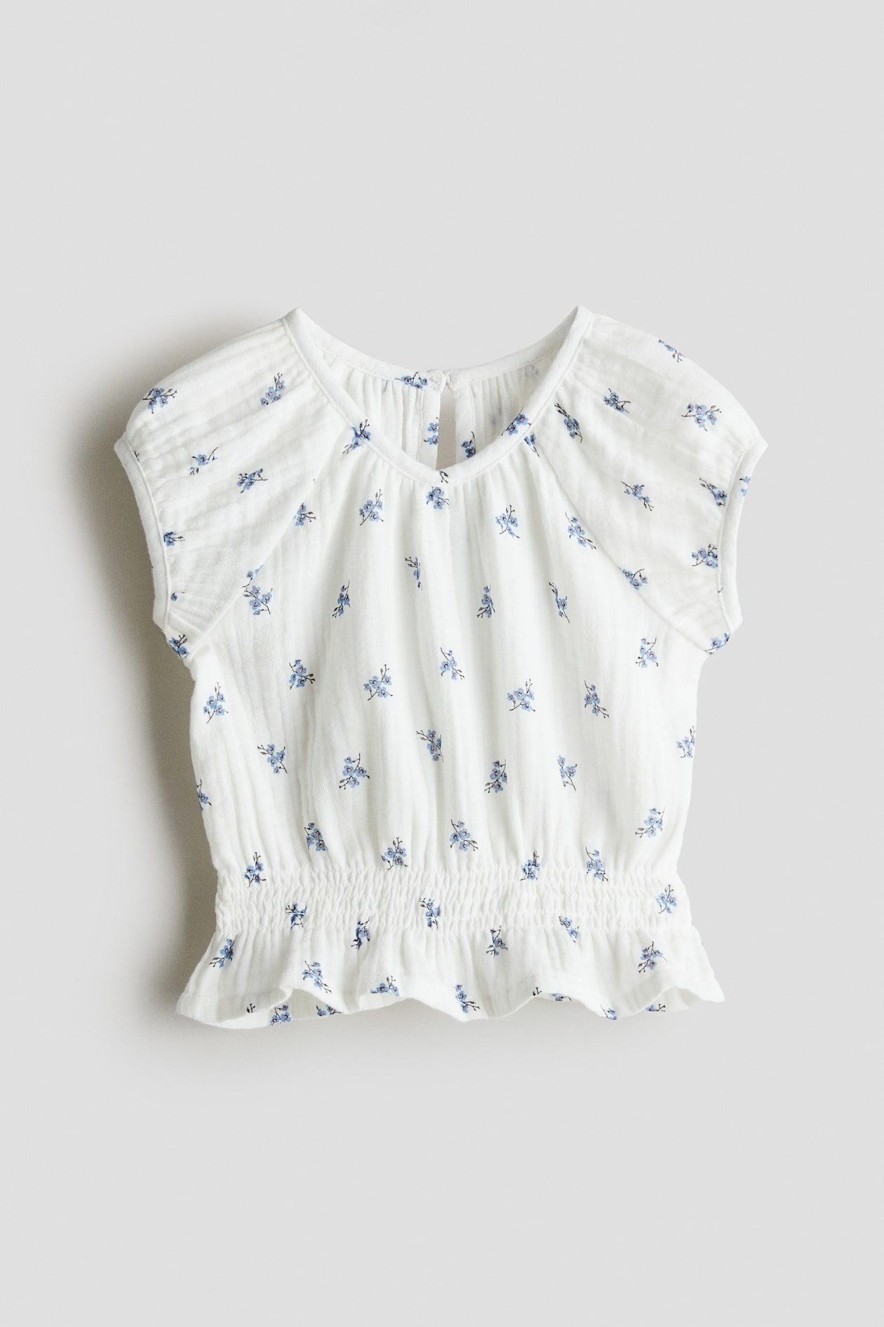 Cotton Muslin Top - White/floral - Kids | H&M US