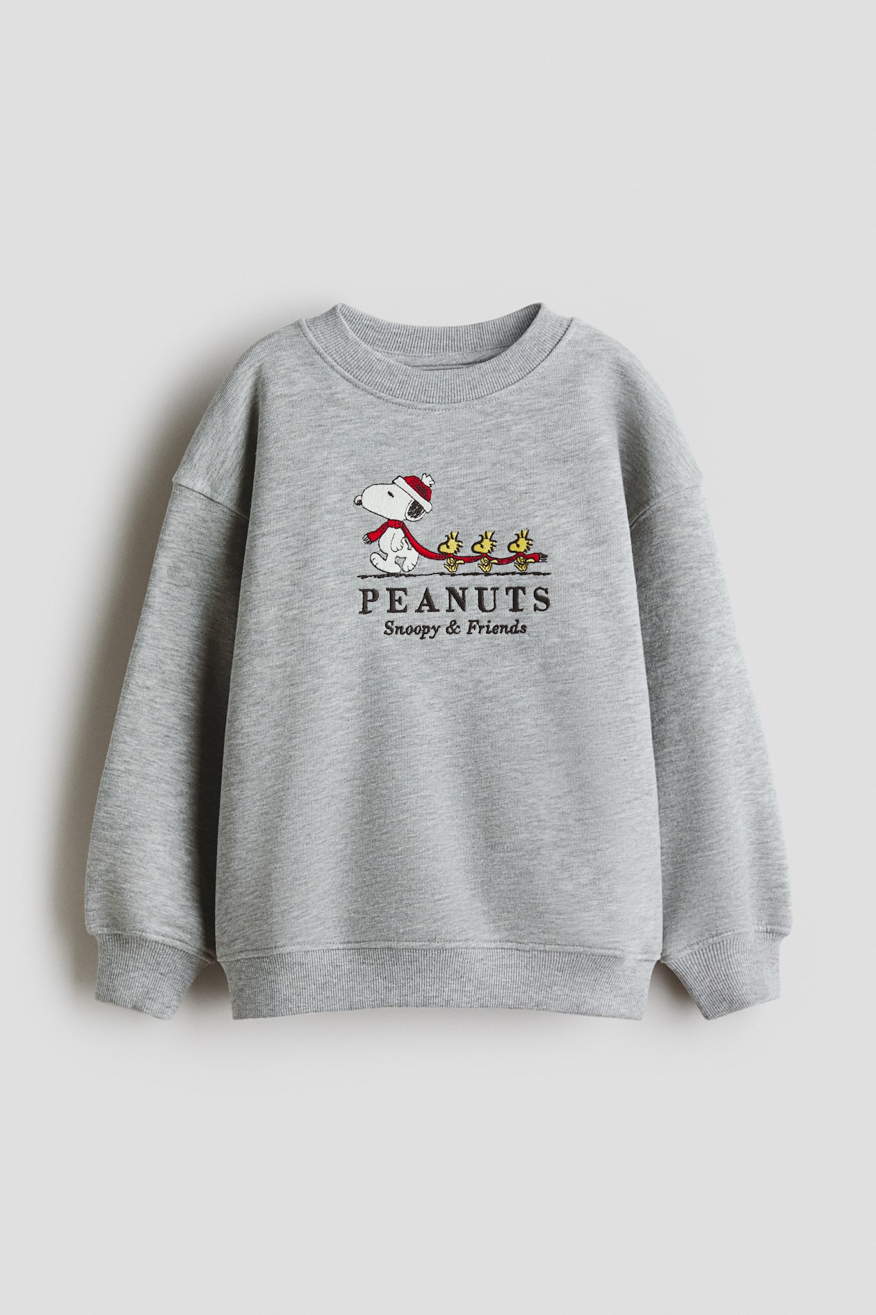 Light gray melange/Snoopy Oversized Printed Sweatshirt for kids | H&M US