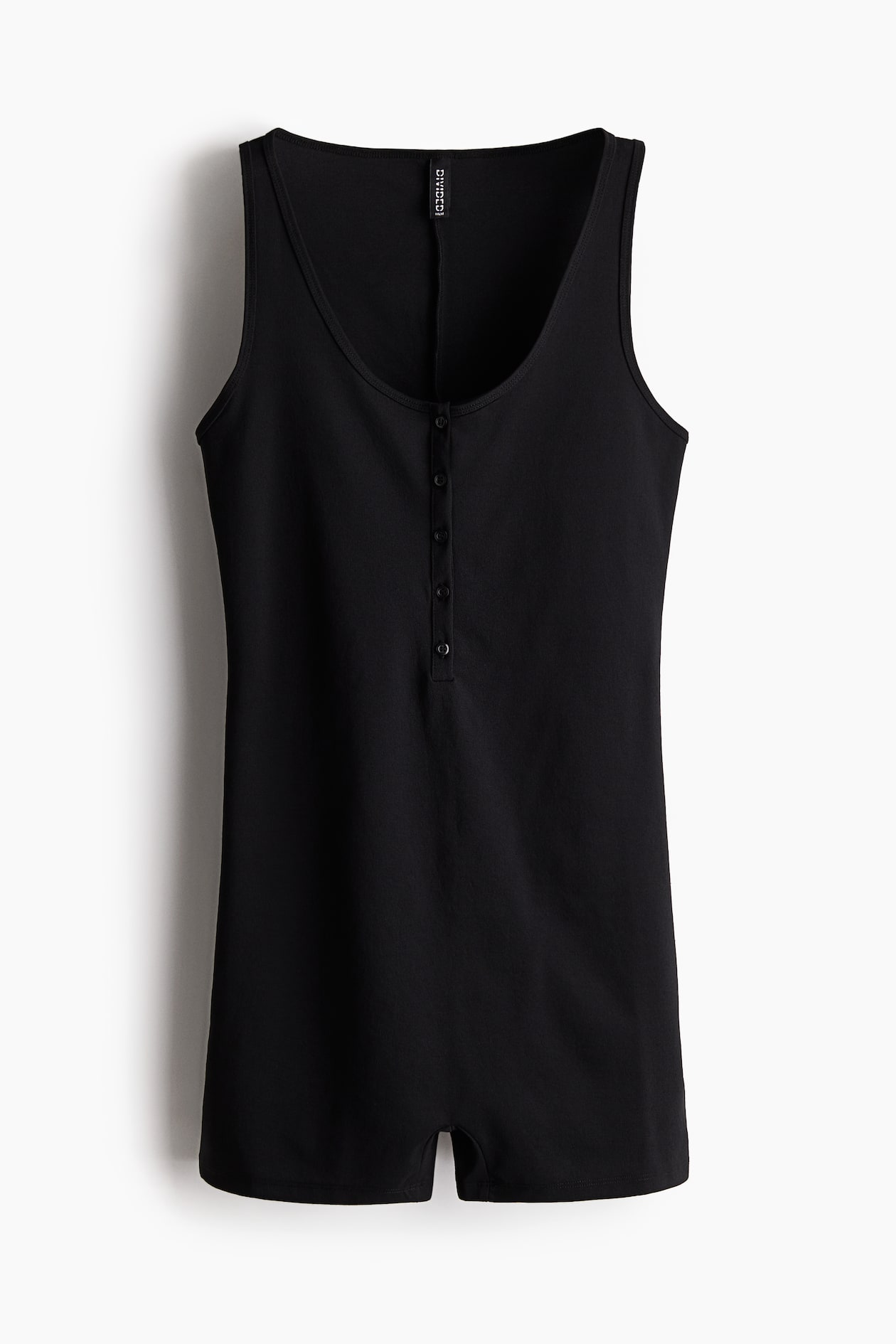 Women's Black Button-Placket Unitard | H&M CA