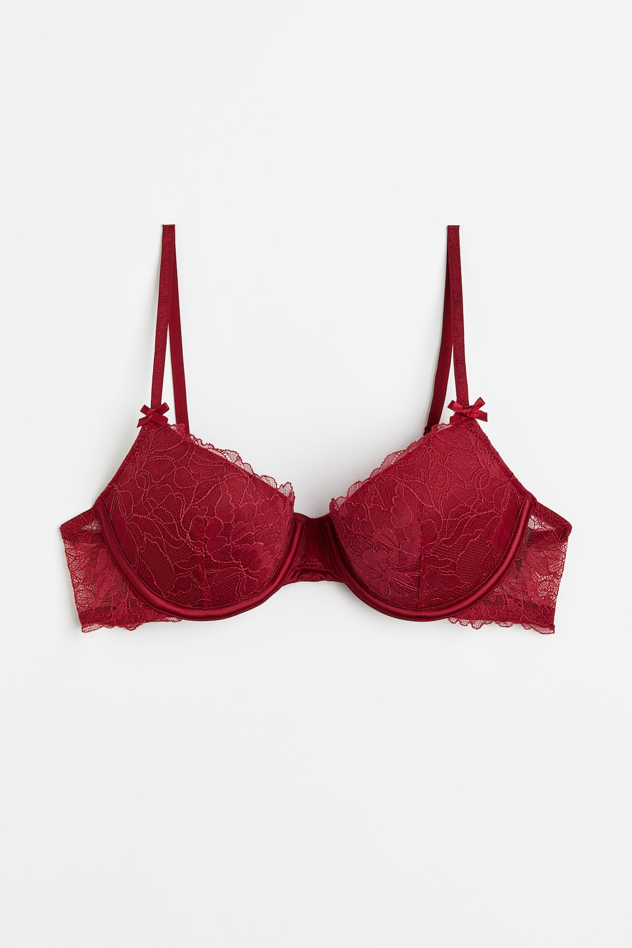 Lace push-up bra - Dark red - Ladies | H&M MY