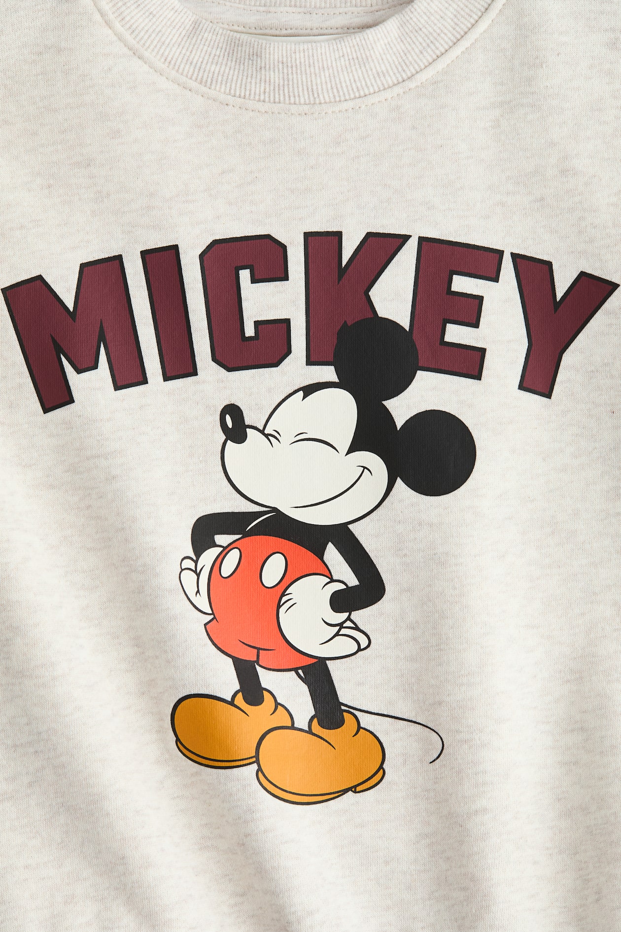 Printed sweatshirt - Light beige/Mickey Mouse - Kids | H&M IN