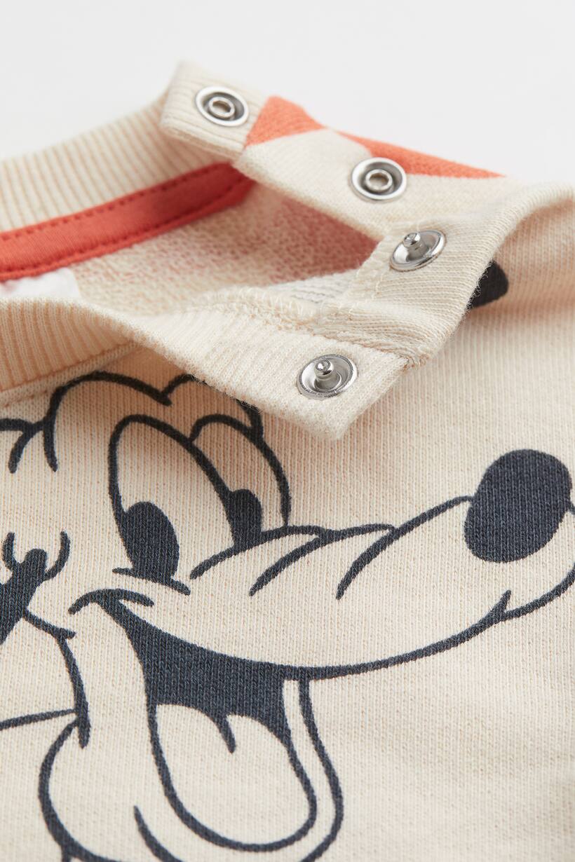 2-piece Printed Set - Light beige/Mickey Mouse - Kids | H&M US