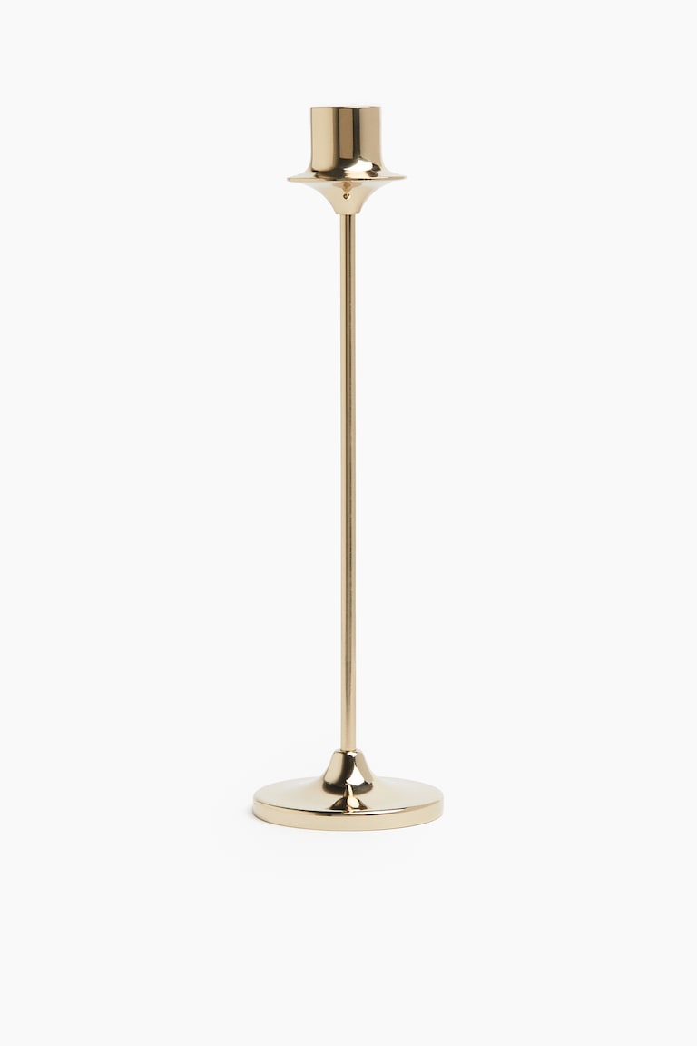 Gold-colored Tall Metal Candlestick at H&M Home | H&M US