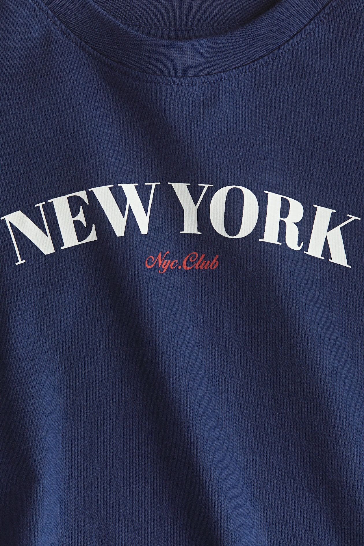 Motif-detail cotton T-shirt - Navy blue/New York - Kids | H&M IE