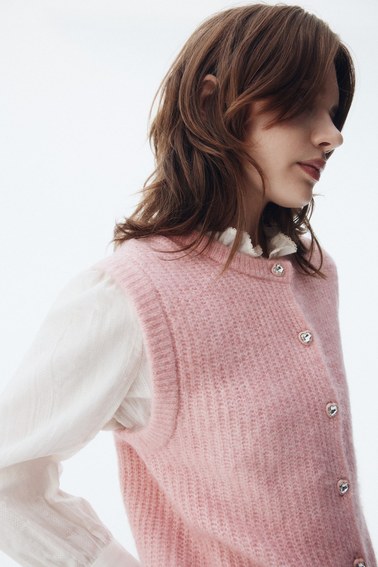 Women's Light pink Rib-Knit Vest | H&M CA