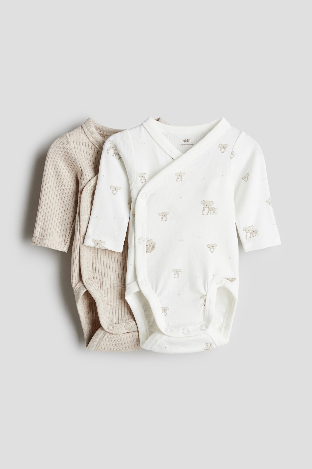 Lot de 2 cache-couches croisés en coton - Beige/koalas - ENFANT | H&M CA