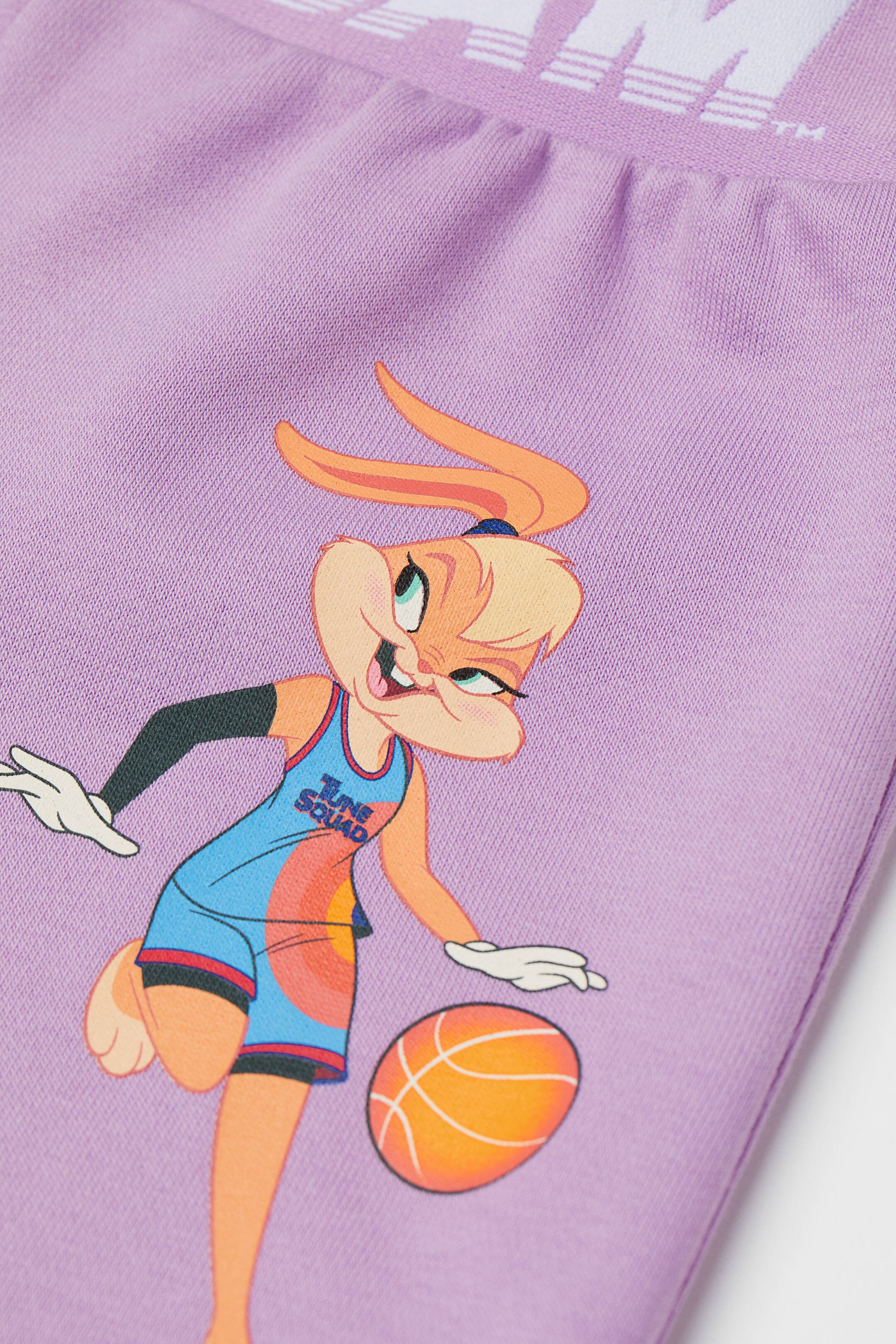 Printed Shorts - Light purple/Space Jam 2 - Kids | H&M CA
