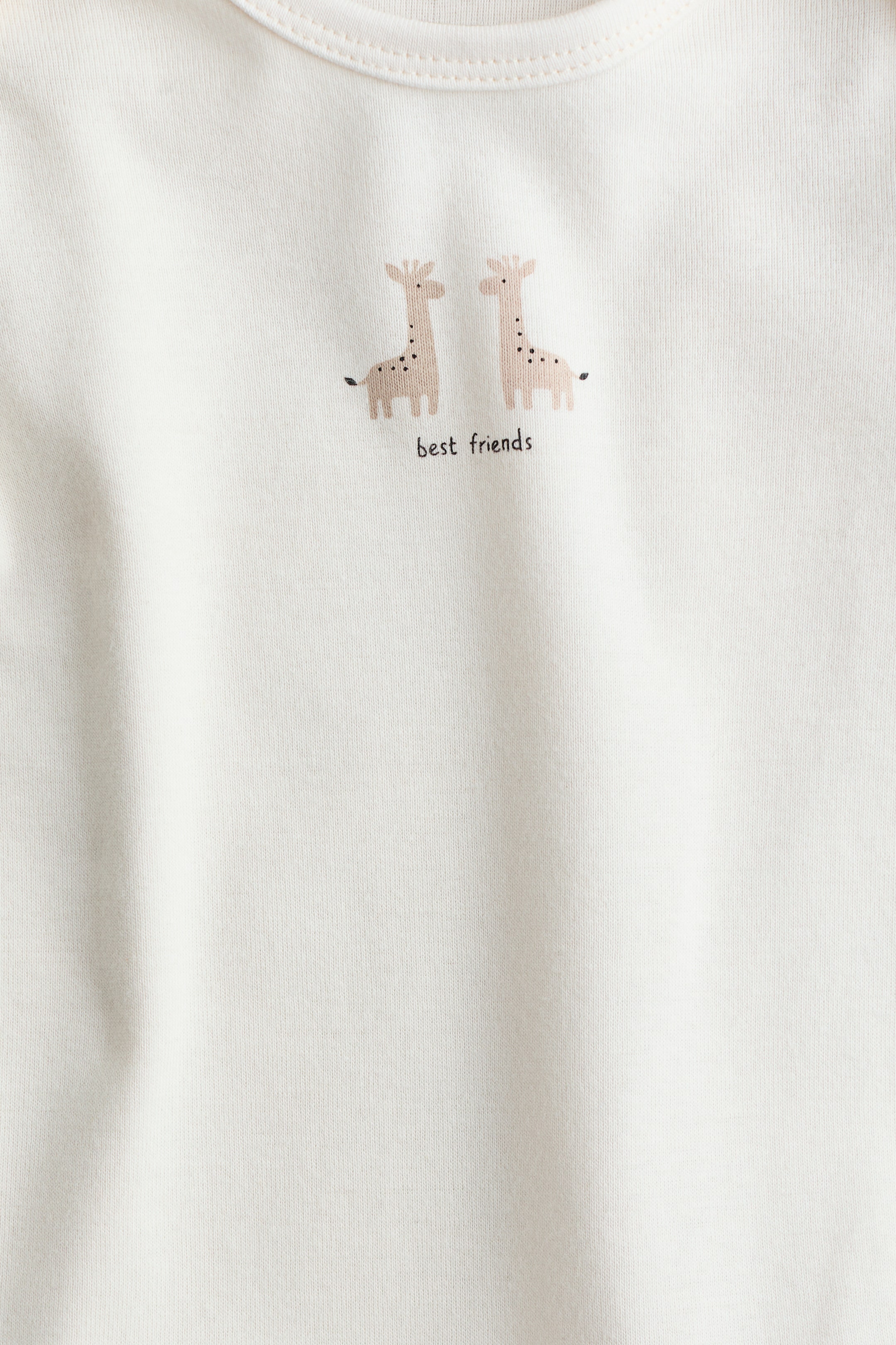 5-pack long-sleeved bodysuits - Light beige/Giraffes - Kids | H&M MY