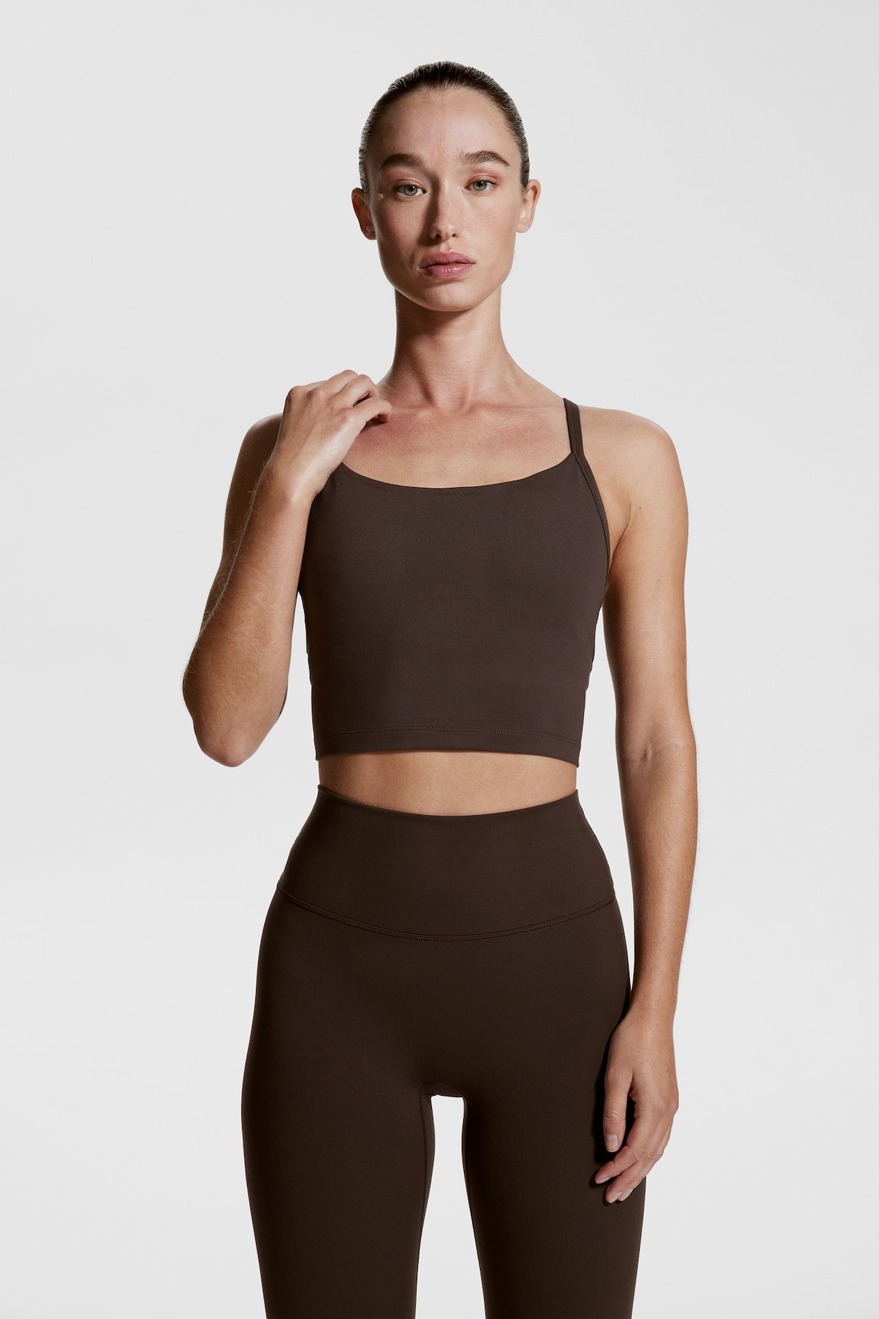 Yoga-bh met SoftMove™ - Medium Support - Bruin - DAMES | H&M NL