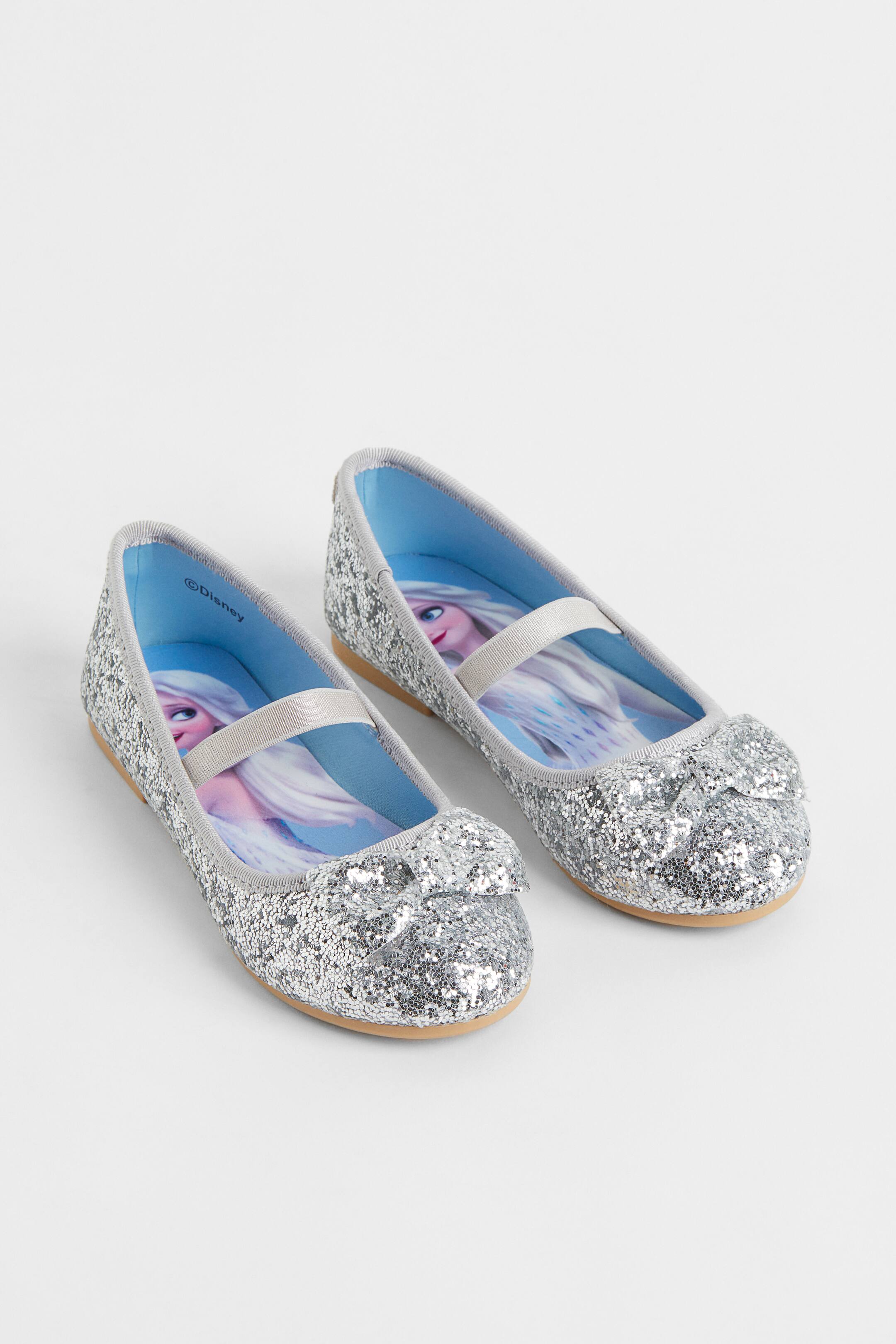 Festive ballet pumps - Silver-coloured/Frozen - Kids | H&M GB