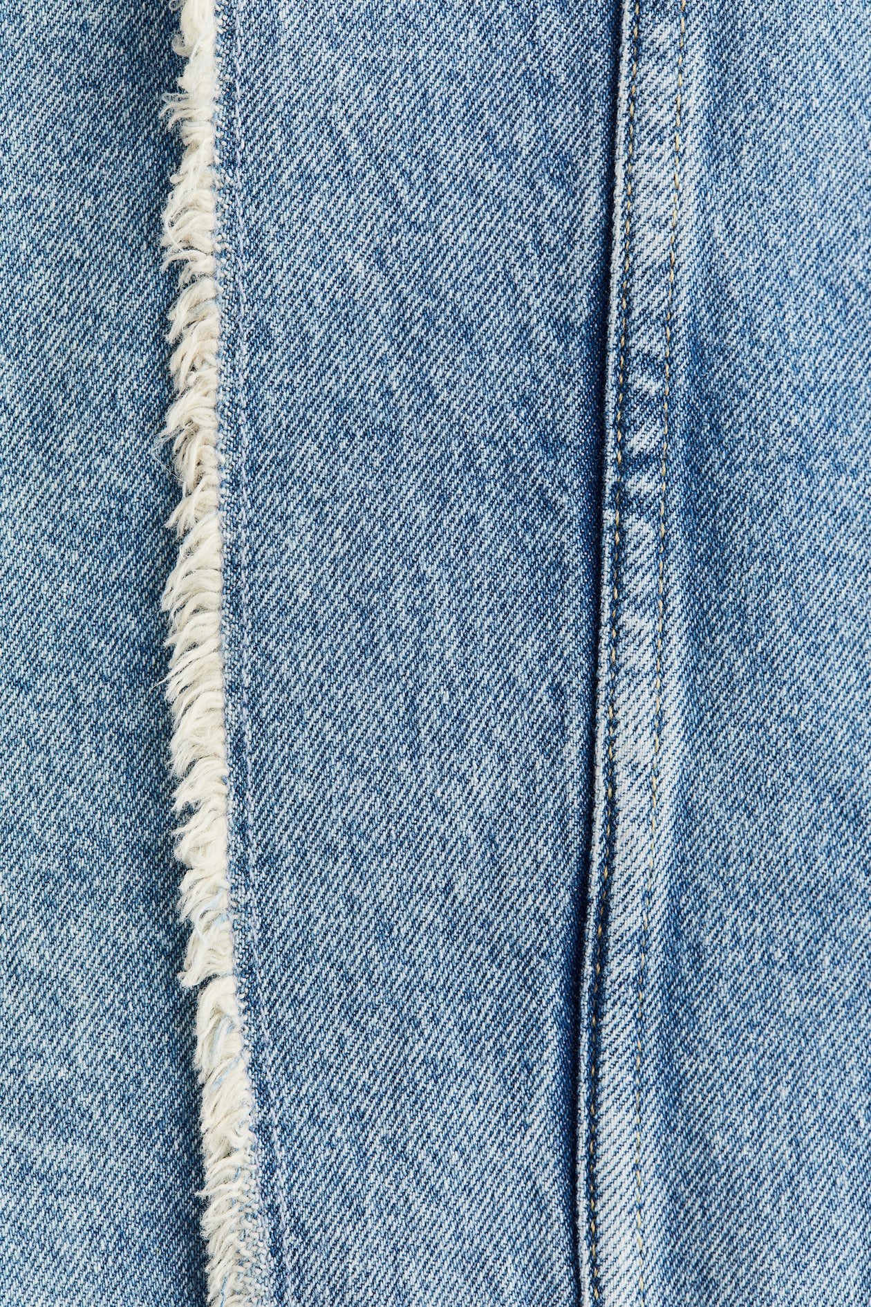 Frayed-edge Denim Vest - Light denim blue - Ladies | H&M US
