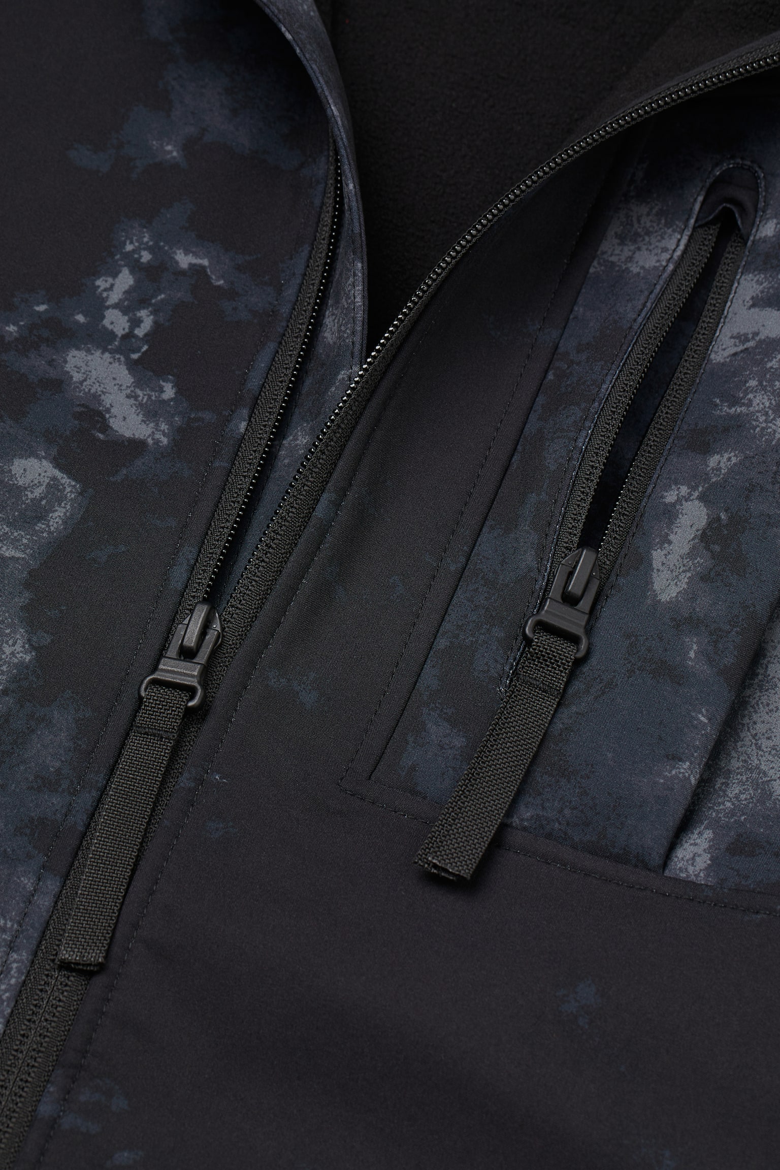 Softshell Jacket - Dark gray/patterned - Men | H&M US