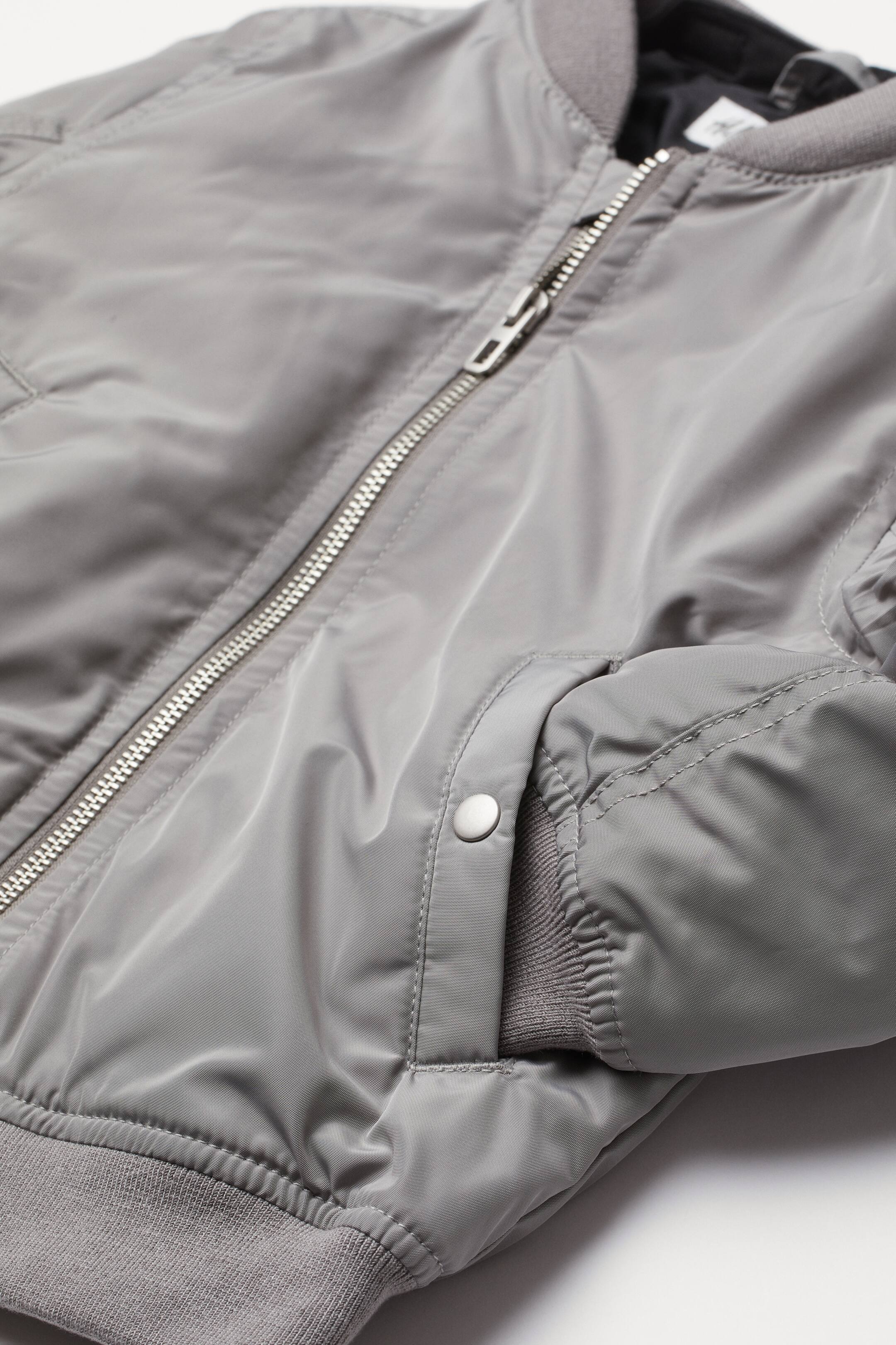 Hooded bomber jacket - Grey - Kids | H&M HK