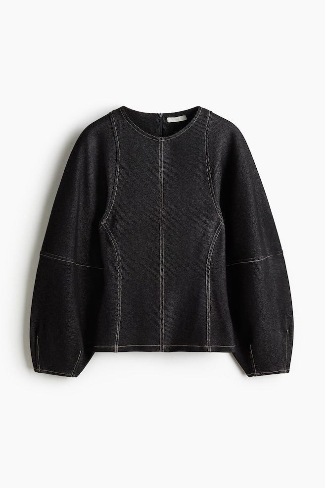 Women's Dark grey Denim-look top | H&M GB