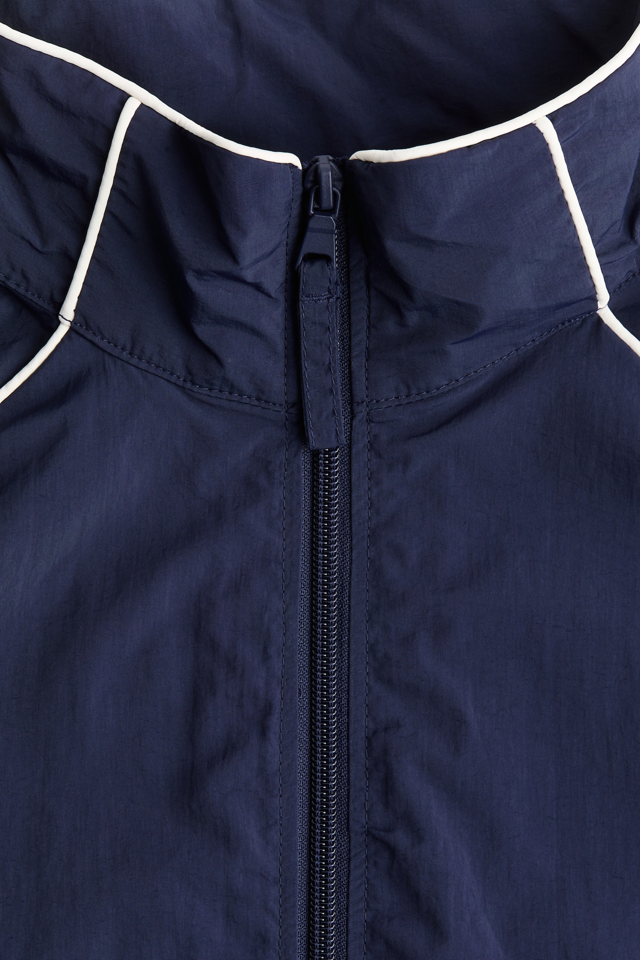 Chamarra deportiva oversized borde tubular - Azul marino/Bloques de ...