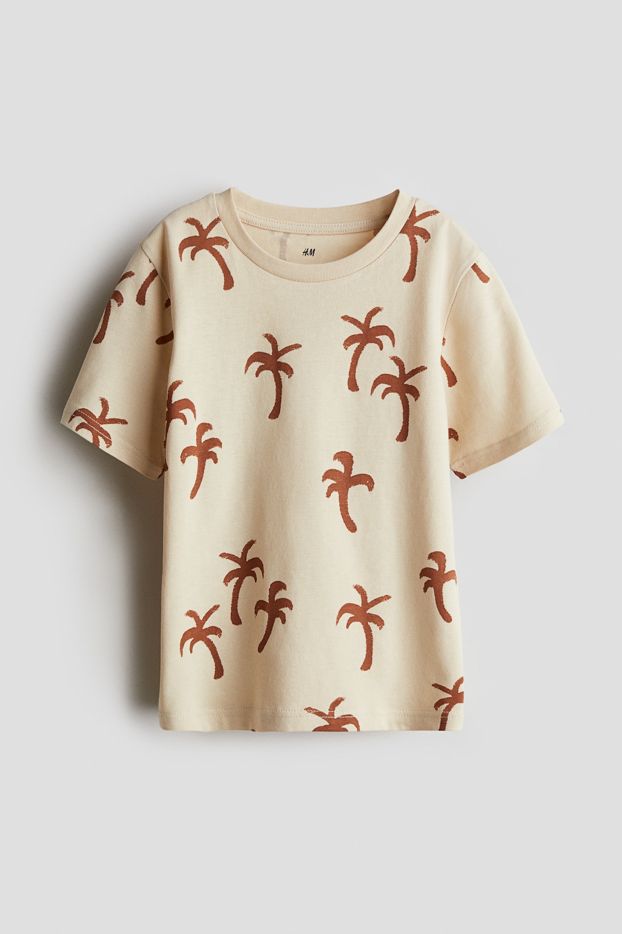 Light beige/palm trees Printed T-shirt for kids - Regular | H&M CA