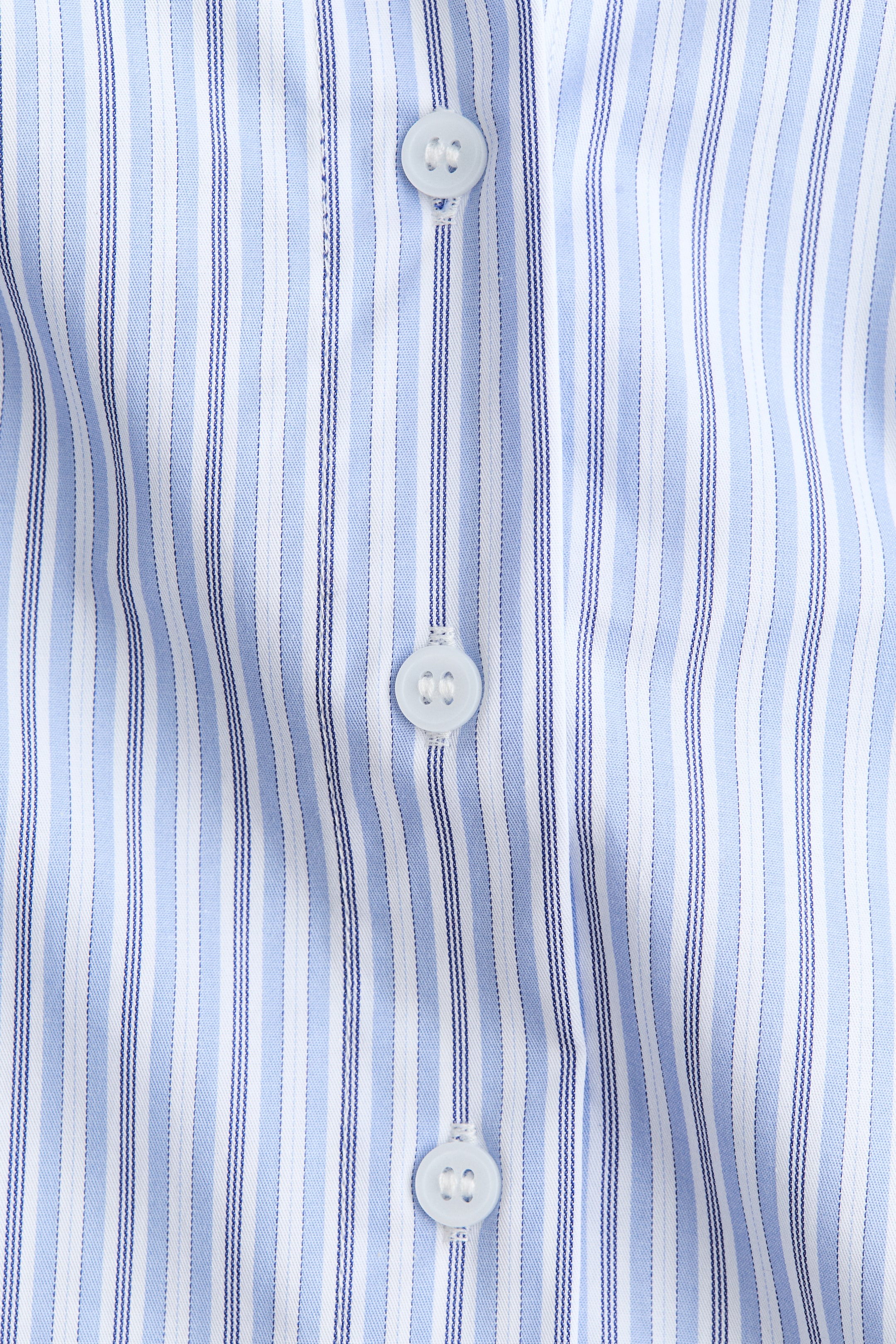 Women's Light blue/striped Fitted Shirt | H&M US