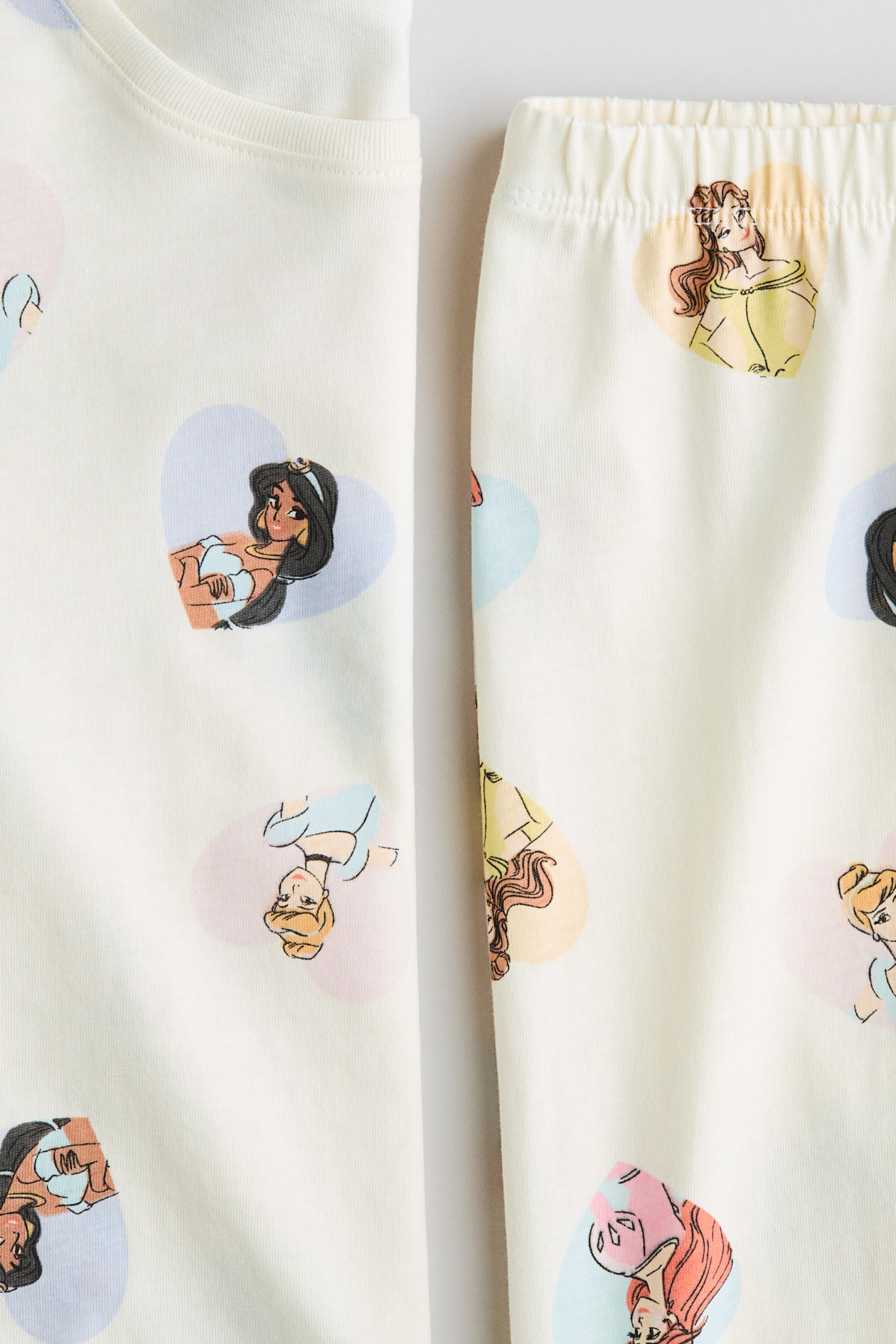 Cream/Disney Princesses Jersey pyjamas for kids | H&M SG